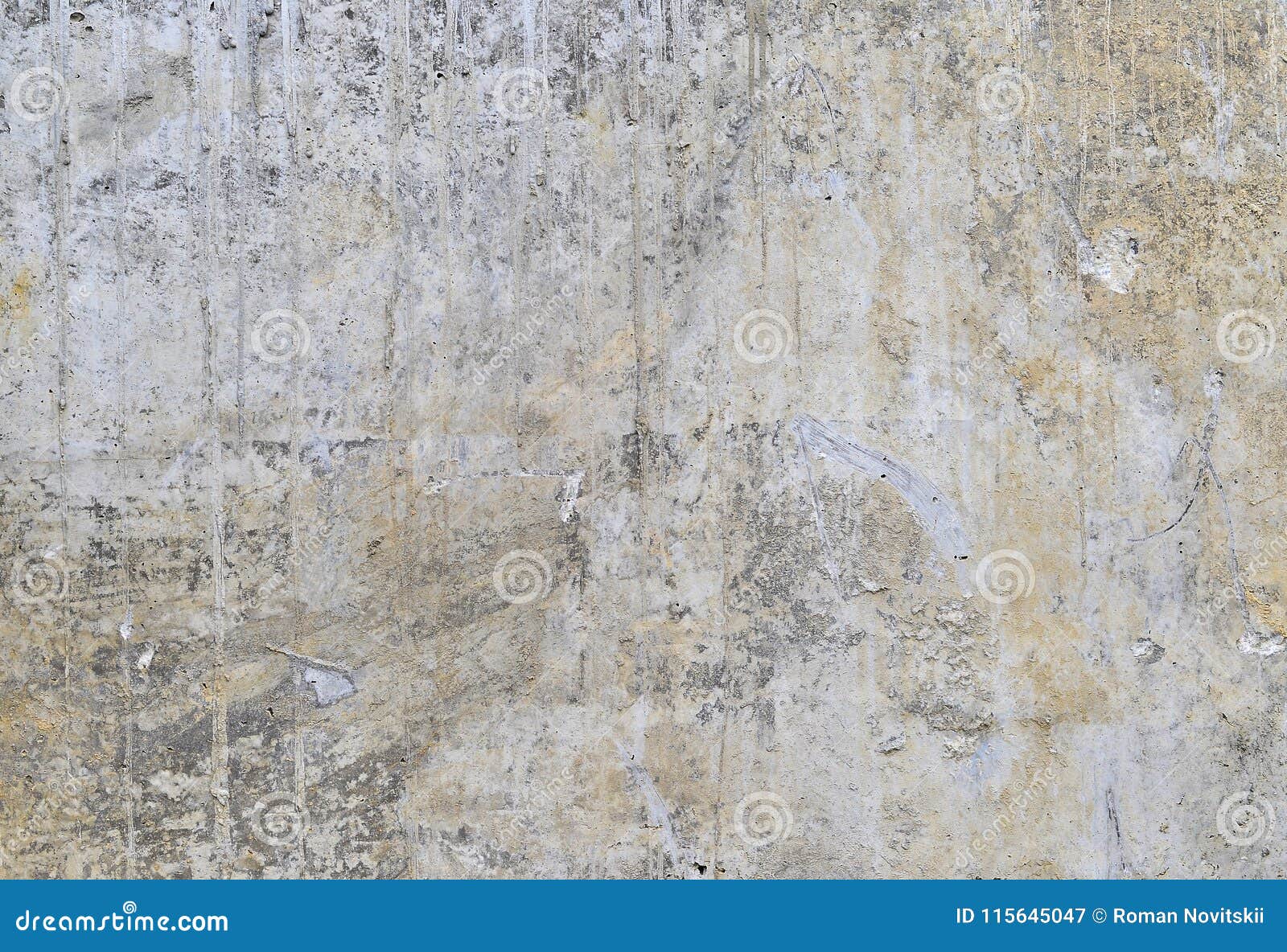 Part of the Concrete Wall with Loose Plaster of the Old Building ...