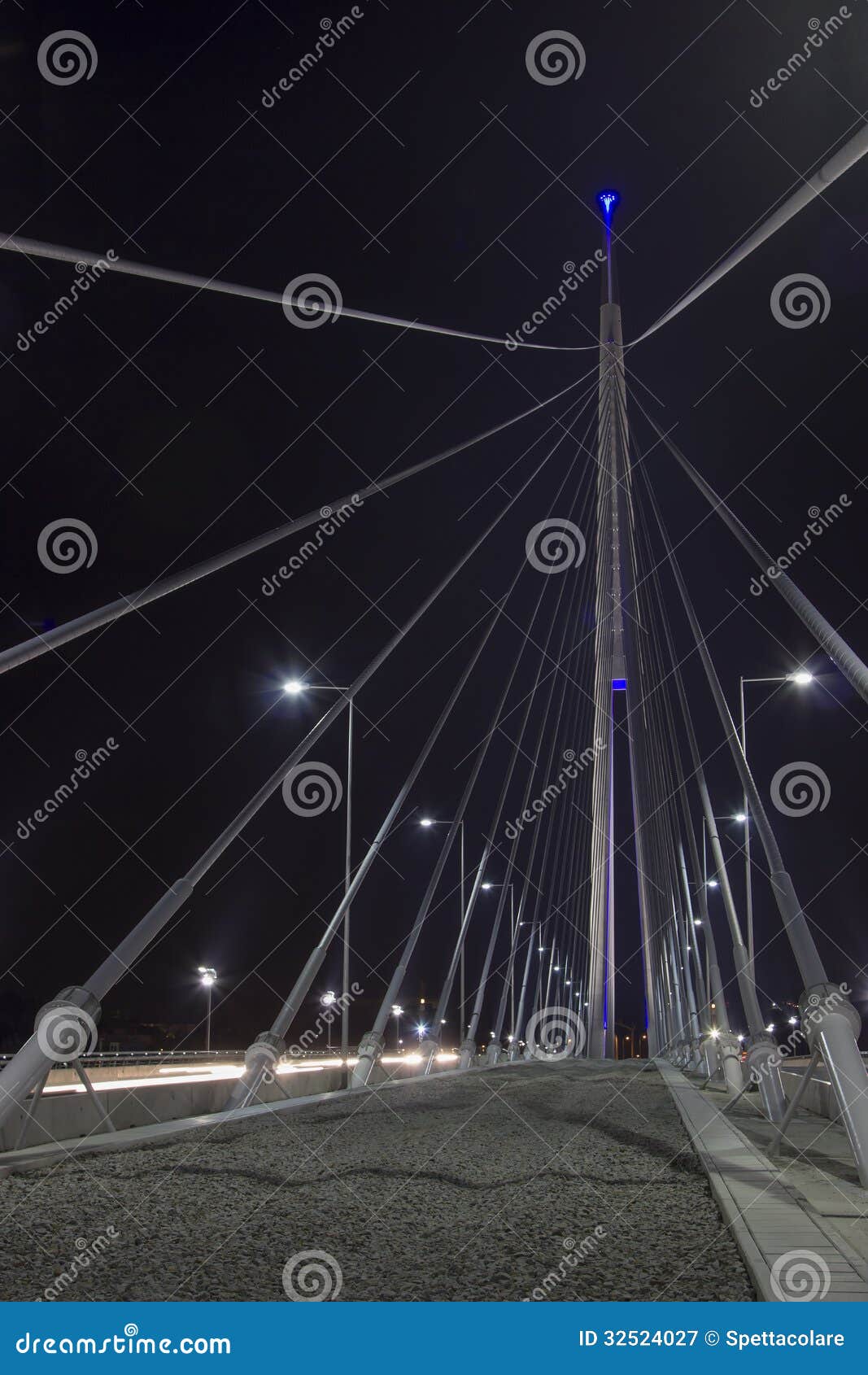 Part of Construction of Ada Bridge at Night Stock Image - Image of ...