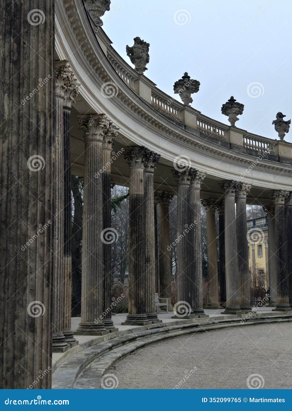 Part of the Courtyard Castle Sans Souci with Pillars Stock Image ...