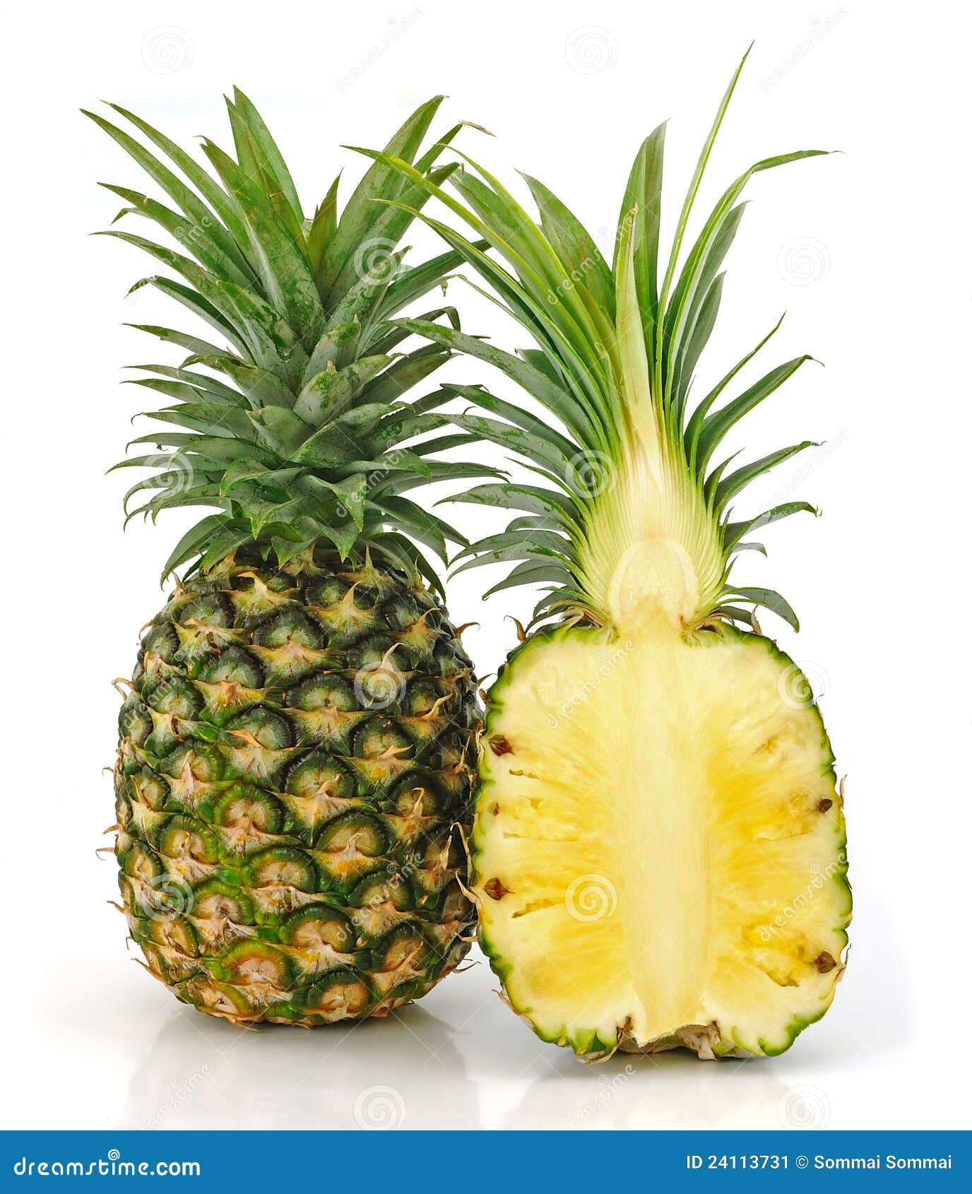 Part d'ananas image stock. Image du organique, jaune - 24113731