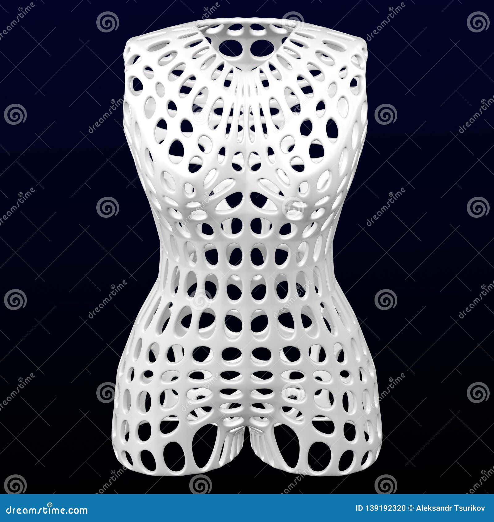 Part of 3d Woman Body. 3D Rendering Stock Illustration - Illustration ...
