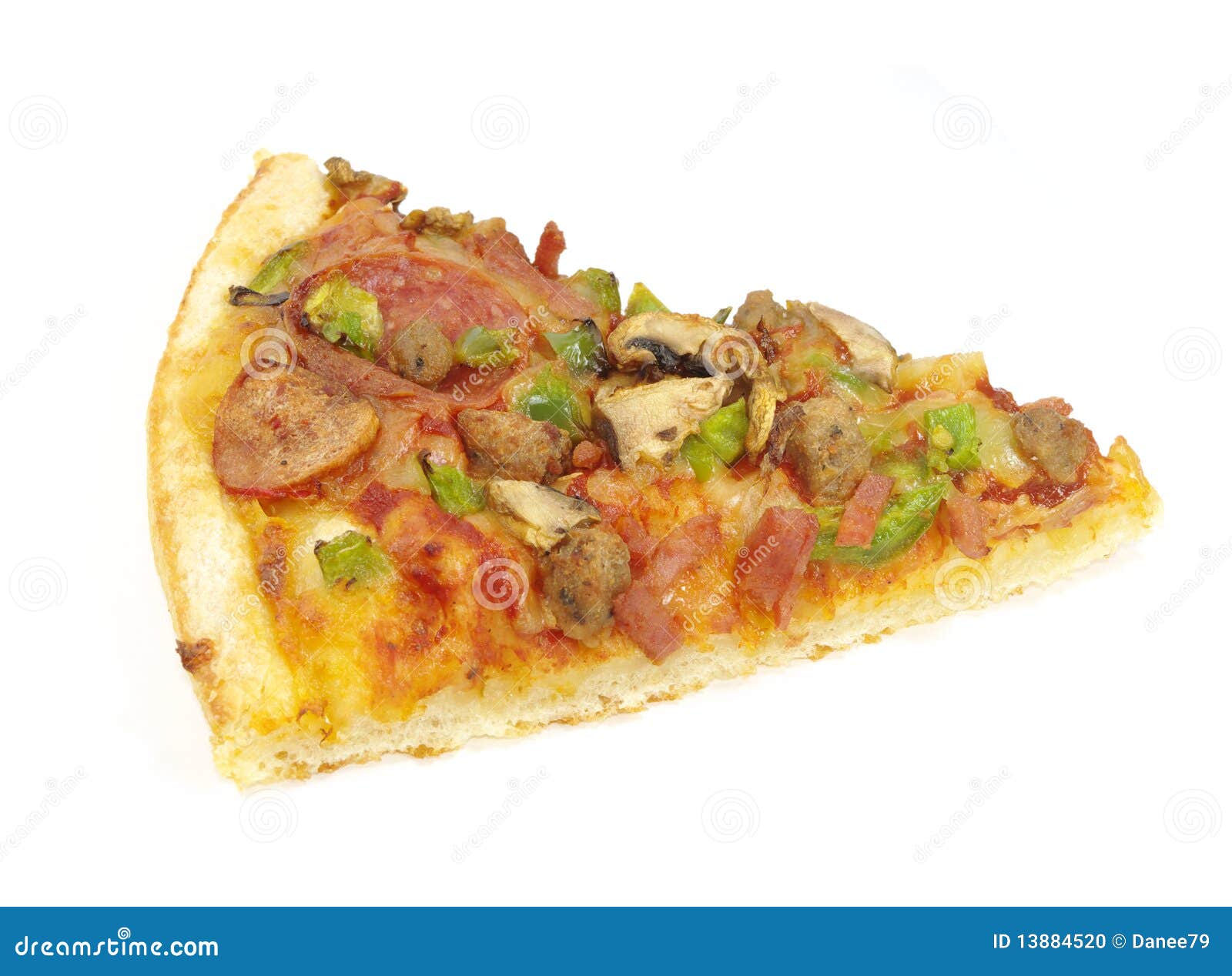 Part de pizza photo stock. Image du nourriture, déjeuner - 13884520