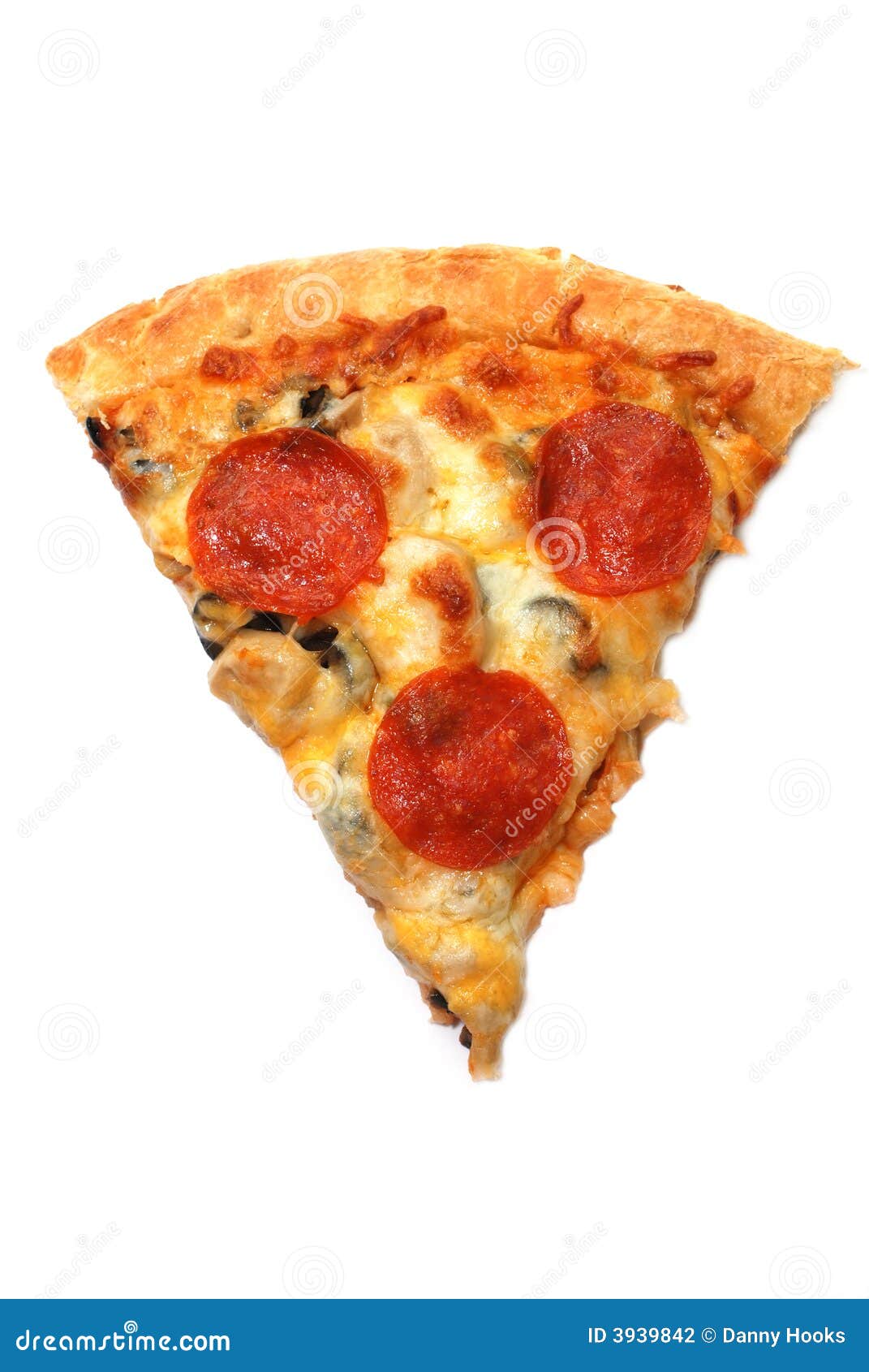 Part de pizza de pepperoni photo stock. Image du dessus - 3939842