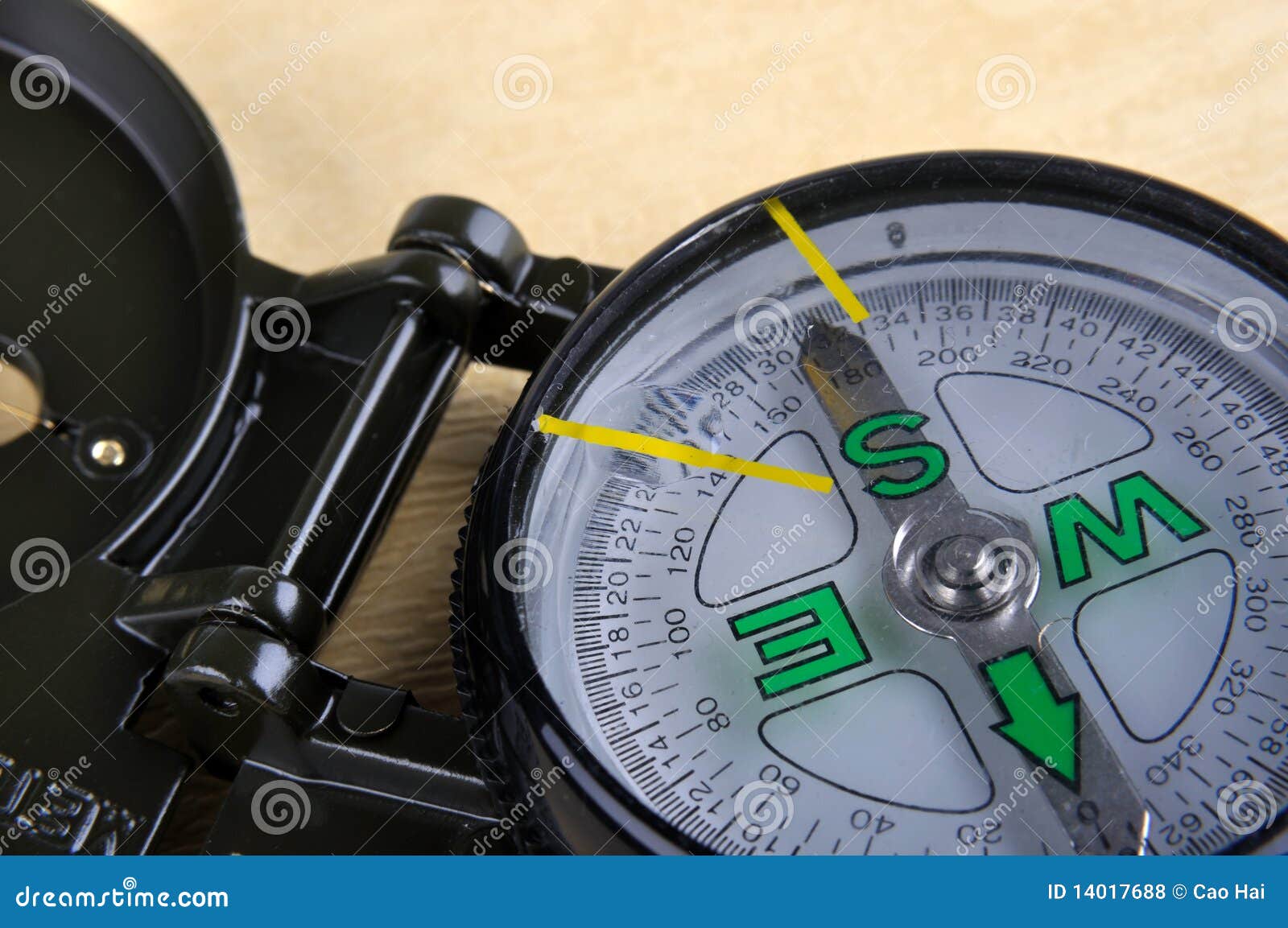 Part and Detail of a Compass Stock Photo - Image of tour, range: 14017688