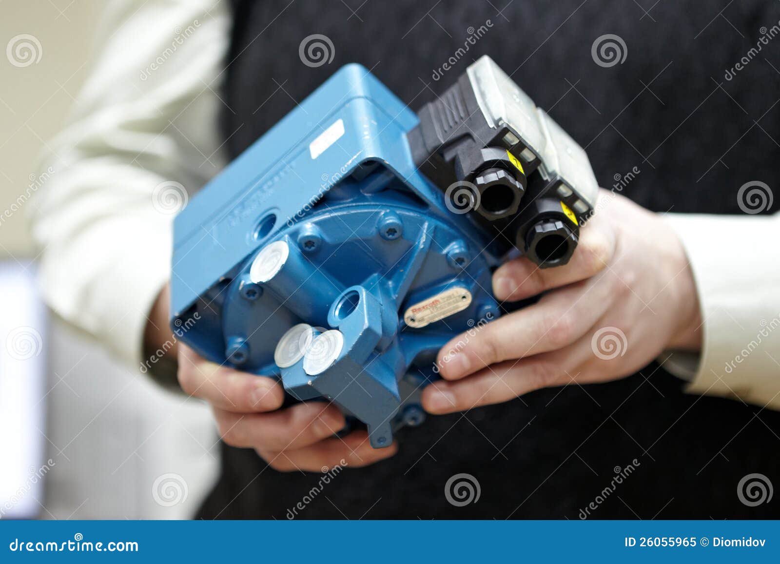 Part of the Diesel Engine in Hands Closeup Stock Image - Image of tilt ...