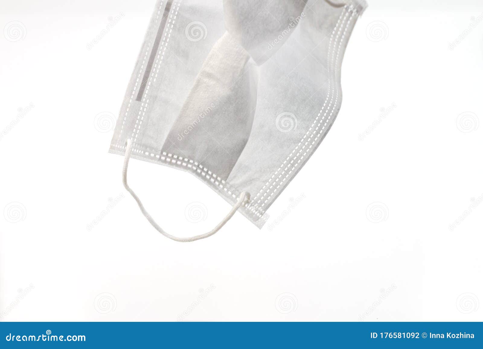 A Part of a Disposable Face Mask Stock Photo - Image of epidemic ...