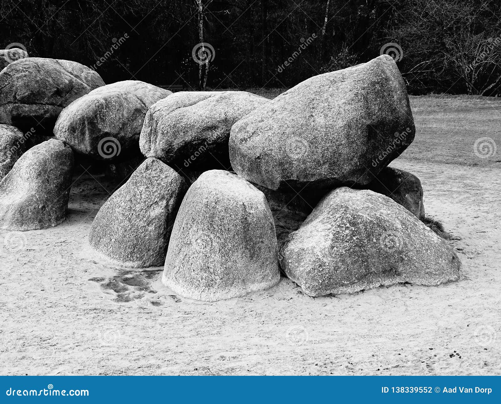 Part of Dolmen Black/white, Hightlighting Texture Stock Photo - Image ...