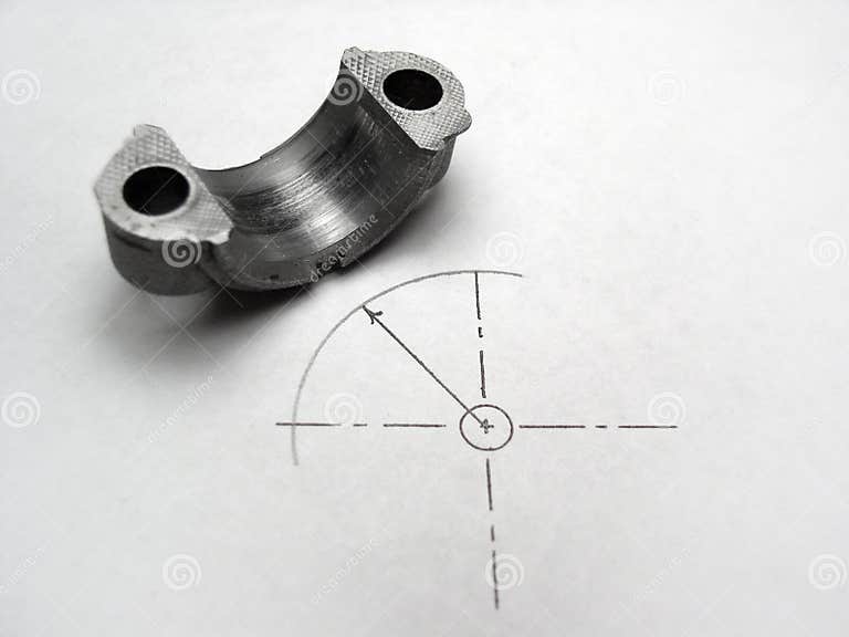 Part on drawing of arc stock photo. Image of center, bearing - 7732752