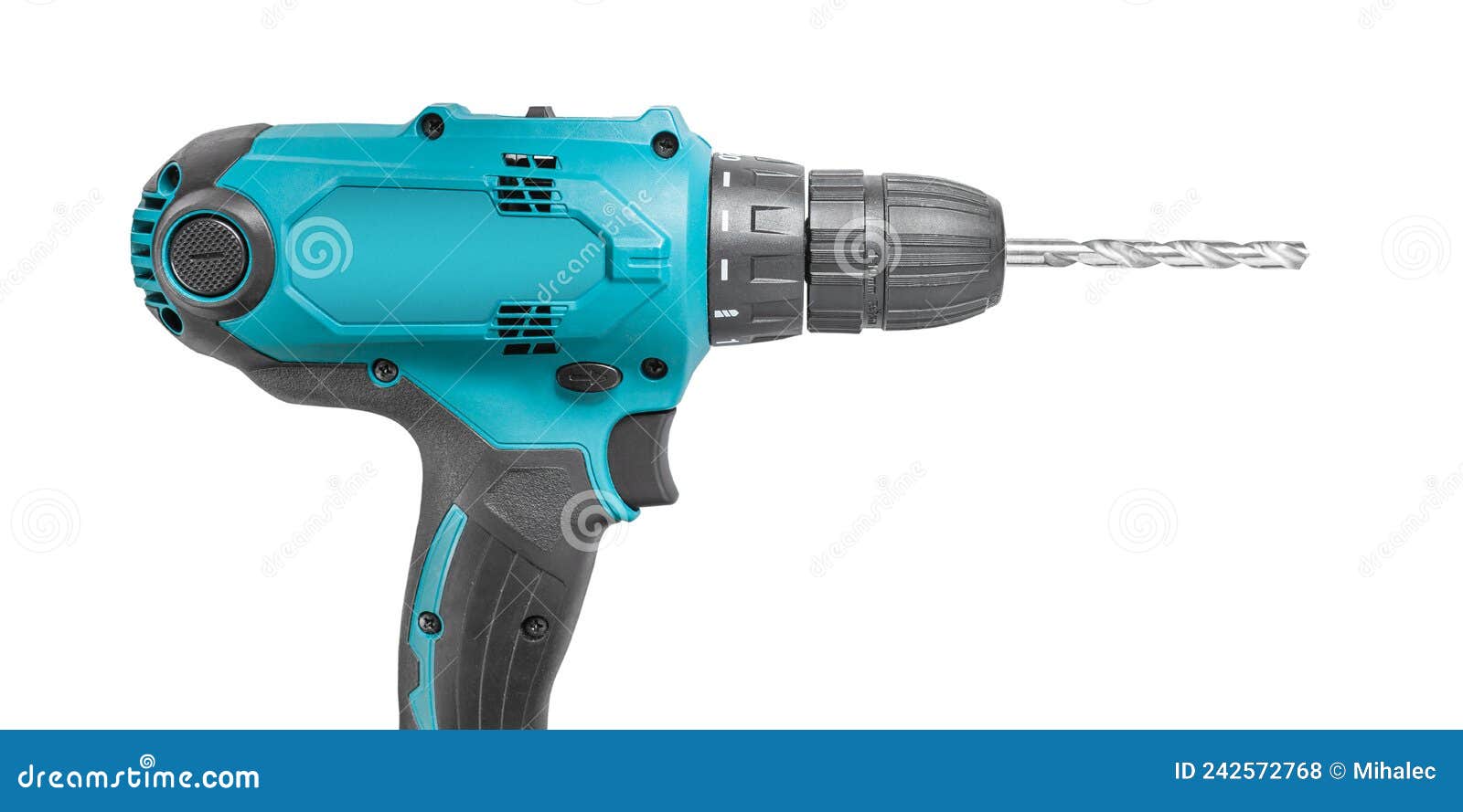 Part of Electric Automatic Screwdriver Isolated Stock Photo - Image of ...