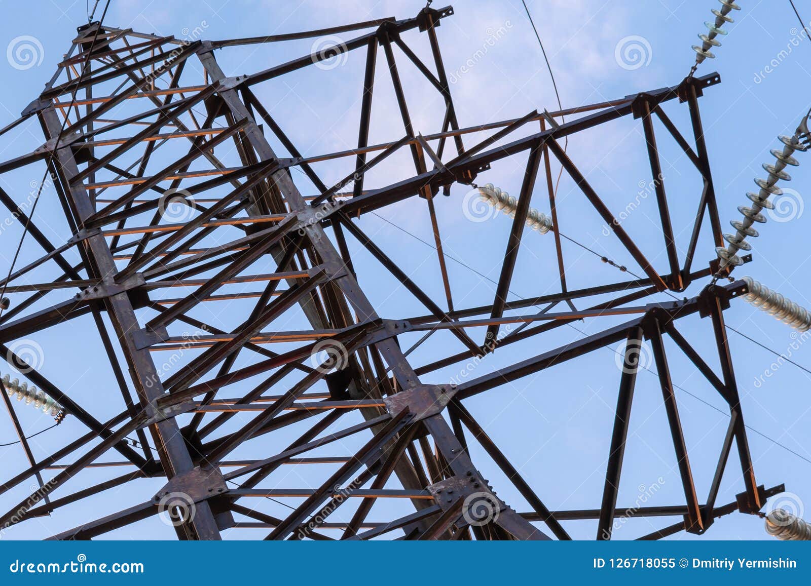 Part of the electric tower stock image. Image of infrastructure - 126718055