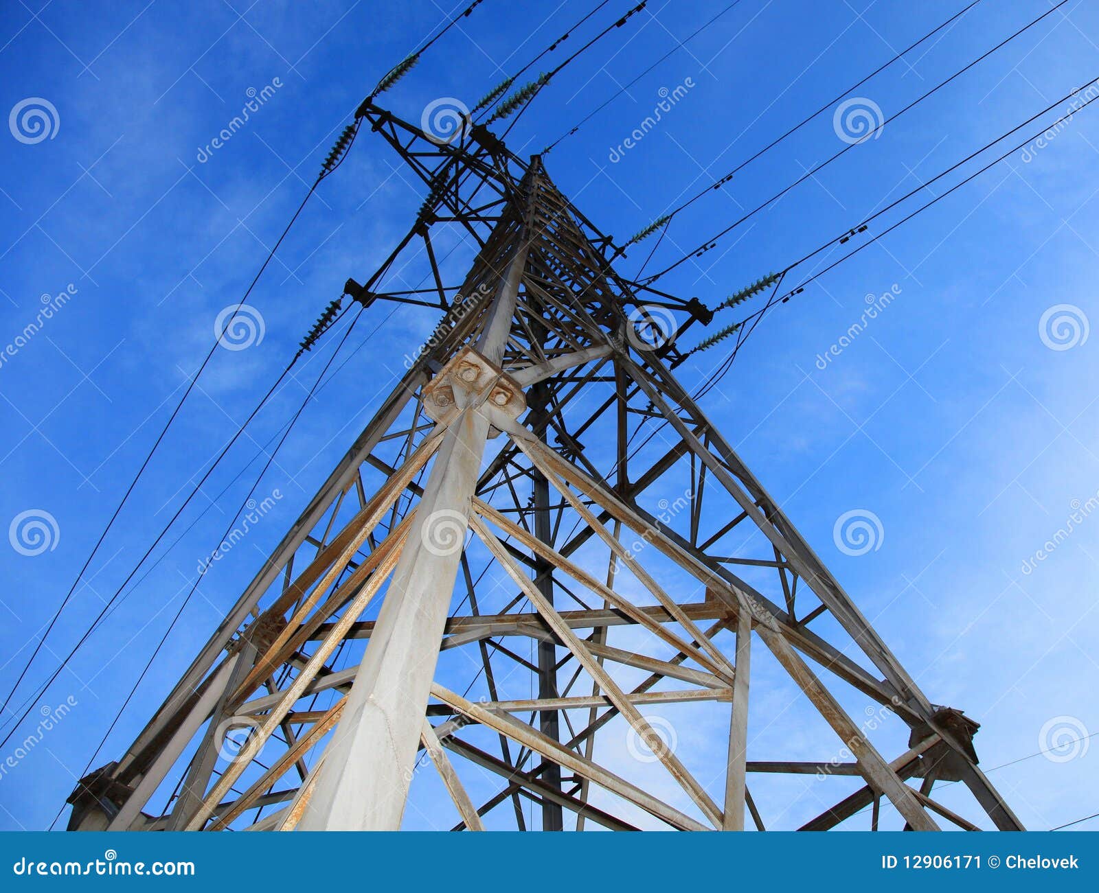Part of the Electricity Pylon Stock Image - Image of supply, steel ...
