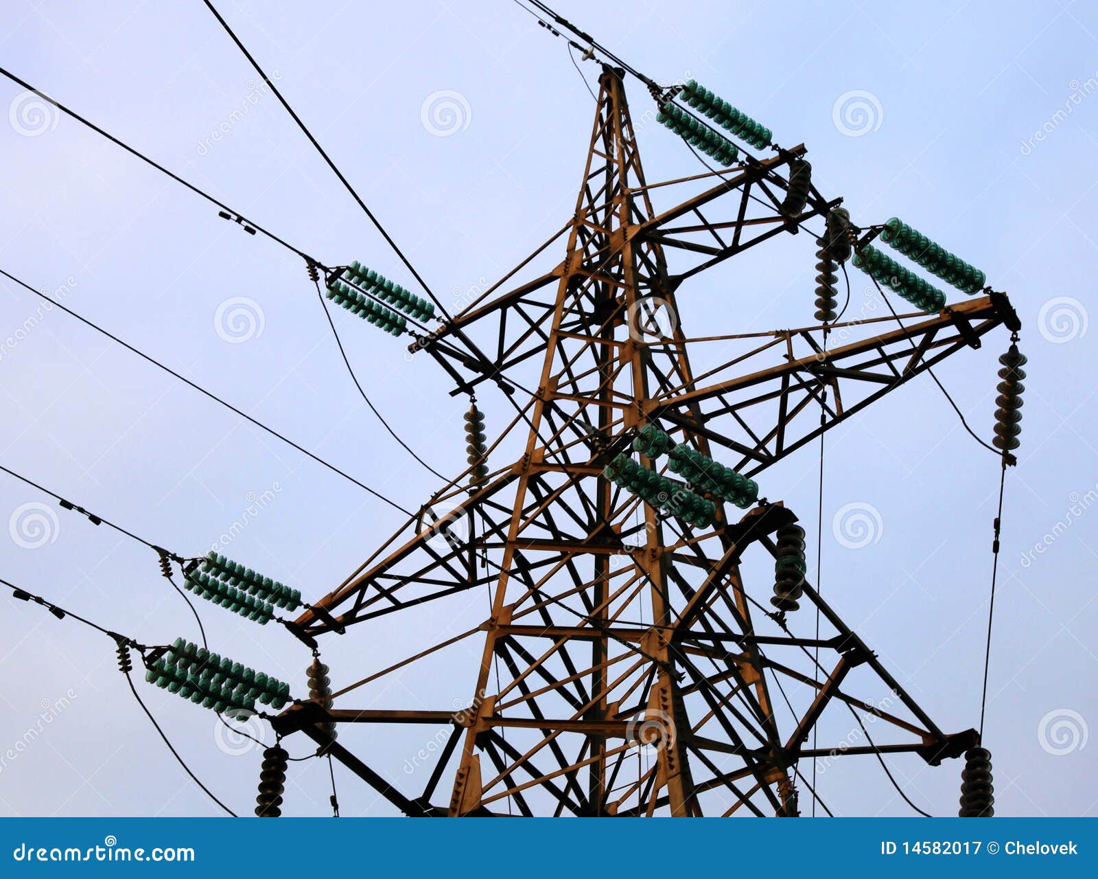 Part of a Electricity Pylon Stock Image - Image of structure, sunrise ...