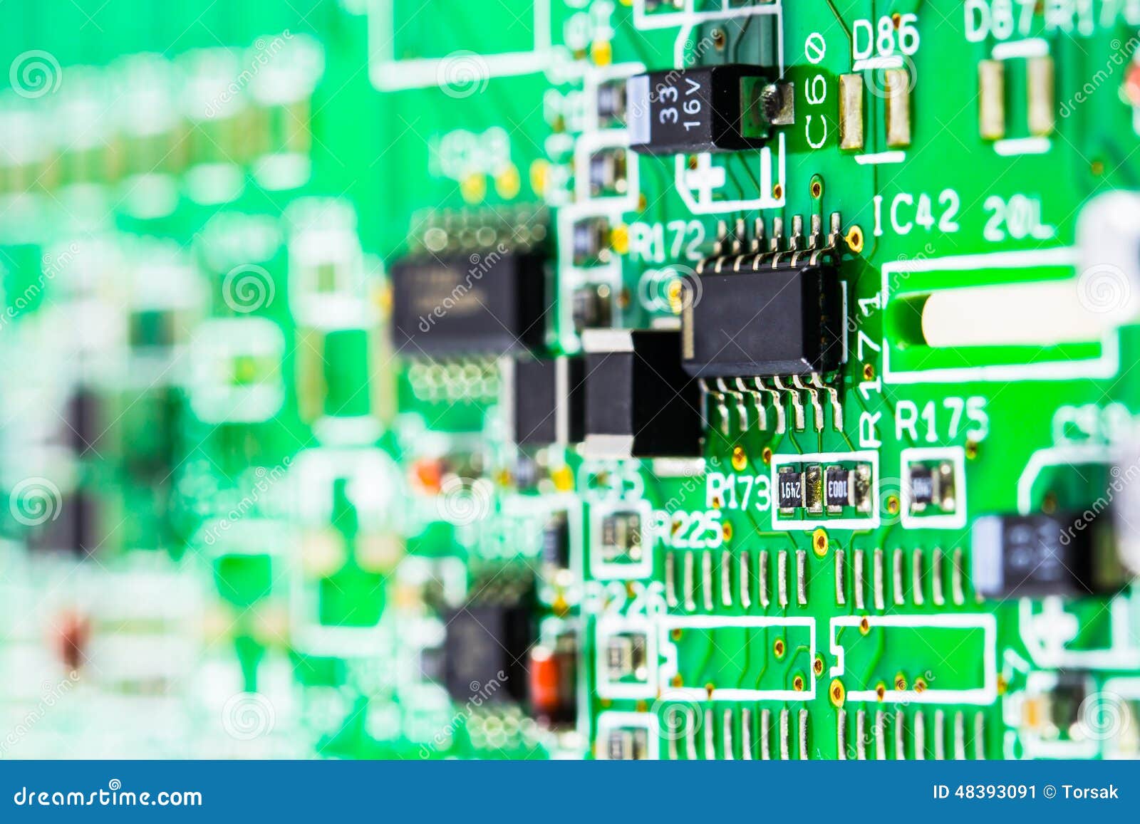 Part of electronic circuit stock image. Image of circuit - 48393091
