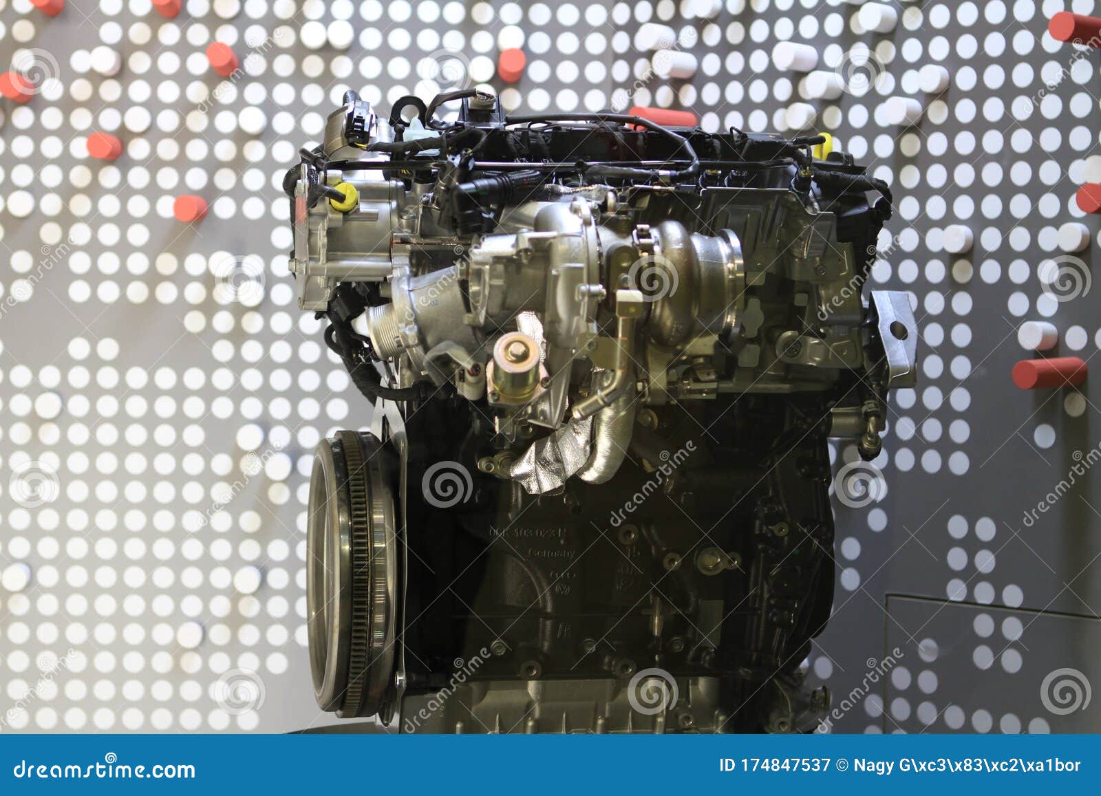 POWERFUL ENGINE of CAR. INDUSTRY EXHIBITION Stock Image - Image of ...