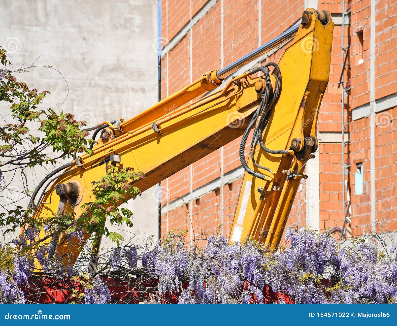 Part of the Excavator at the Construction Area Stock Photo - Image of ...