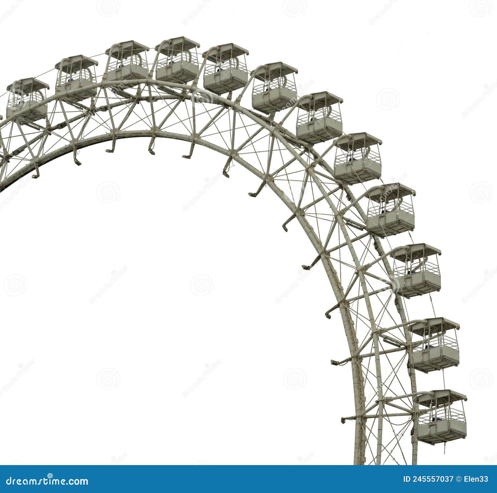 Part of Ferries Wheel Isolated on White Stock Image - Image of ferries ...