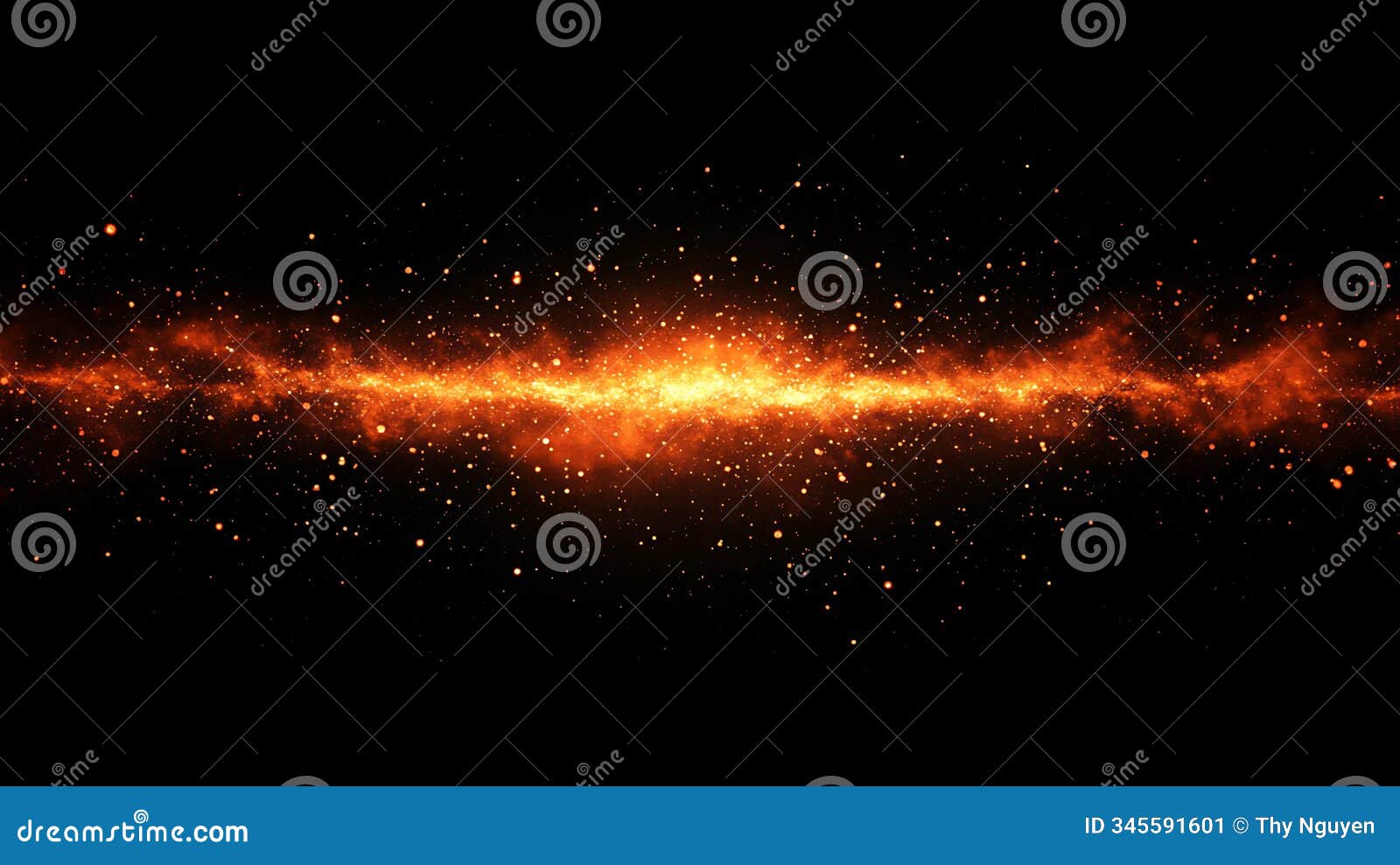 Fire Embers Particles Floating on a Black Background Stock Illustration ...
