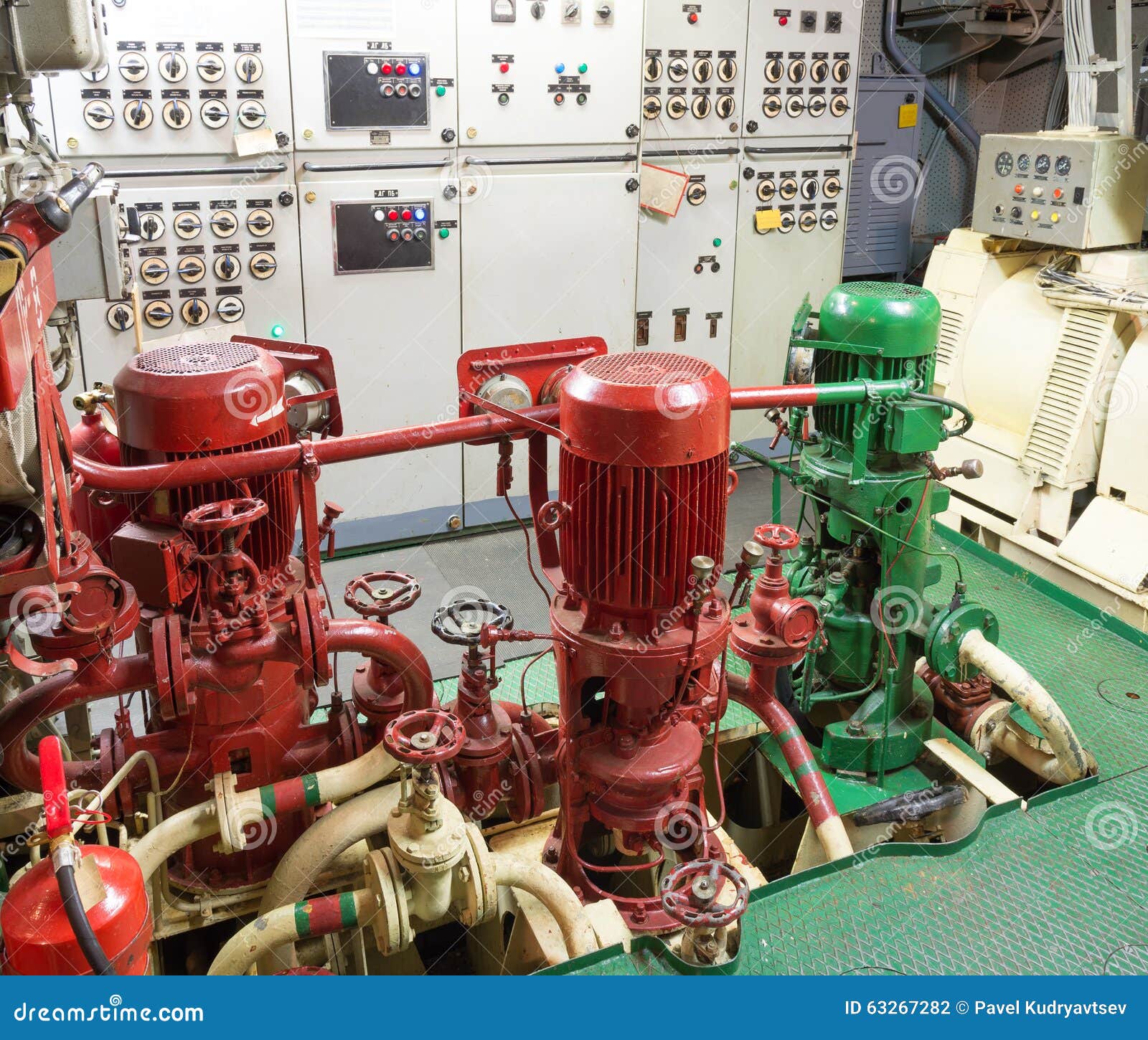 Part of Fire Sprinkler System Stock Photo - Image of machine, alarm ...