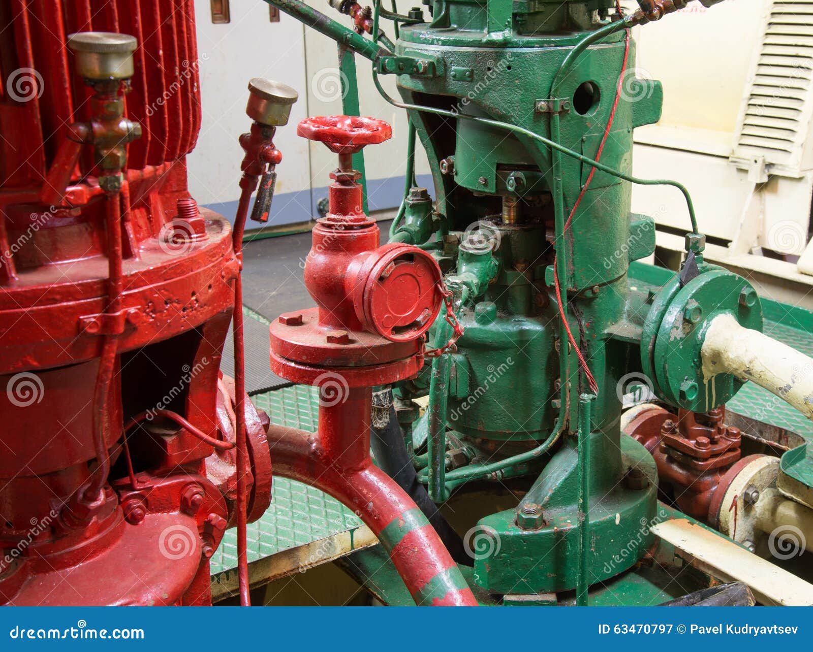 Part of Fire Sprinkler System Stock Image - Image of stainless, engine ...