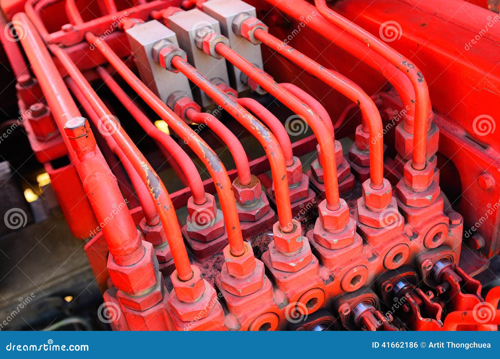 Part of Fire Truck Equipment Stock Photo - Image of firefighter ...
