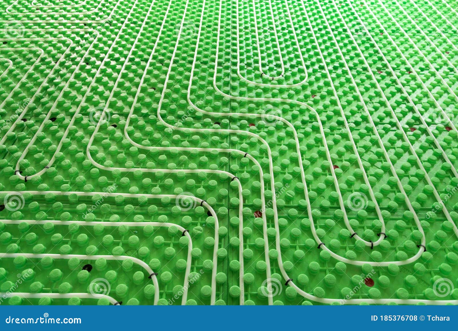 Part of Floor Heating Installation Stock Photo - Image of horizontal ...
