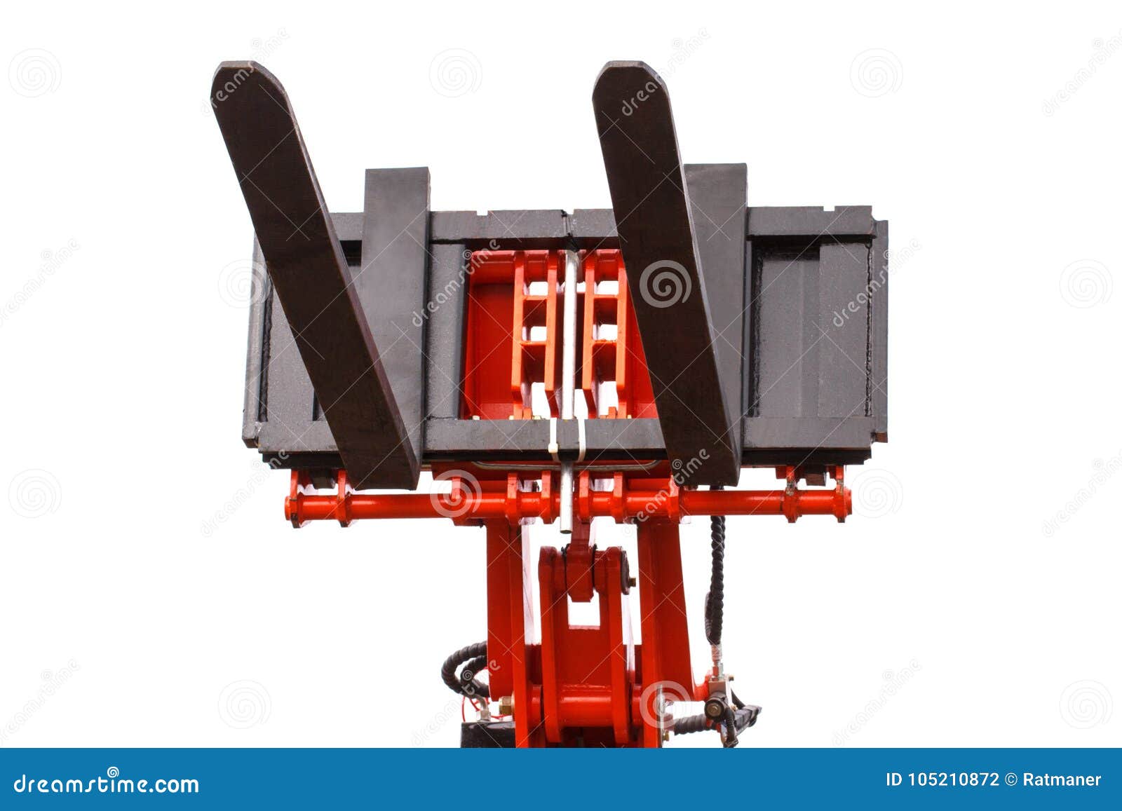 Part Of A Forklift In The Form Of A Wheel And A Pitchfork With A Stock ...