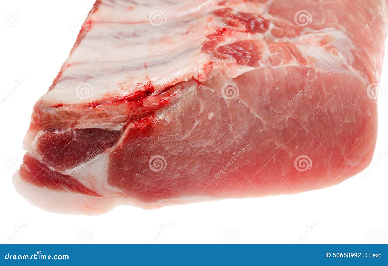 Part of Fresh Pig Meat with Ribs. Stock Photo - Image of lunch, food ...