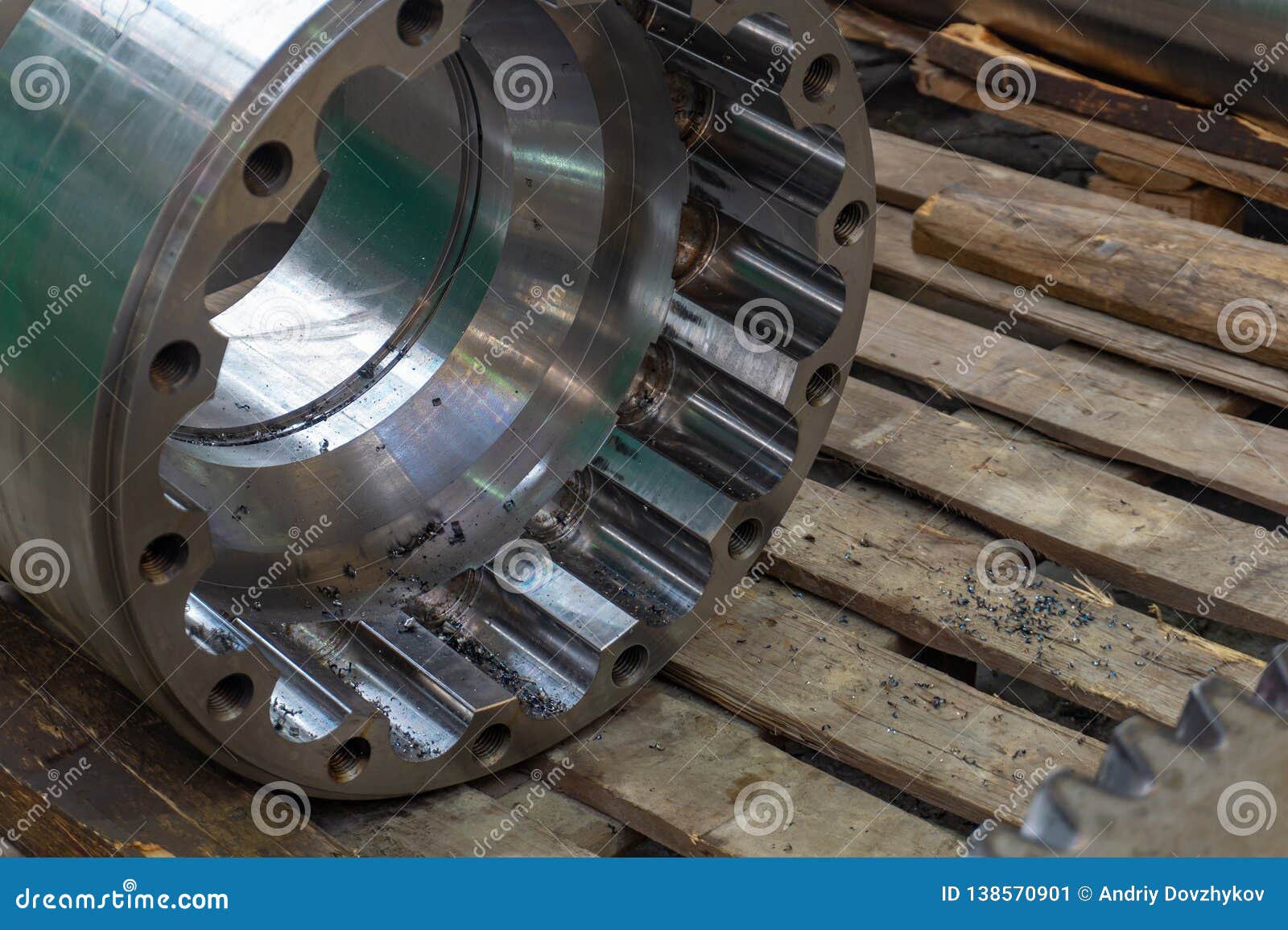 Part of the Gear Wheel with Internal Splines after Fabrication Stock ...