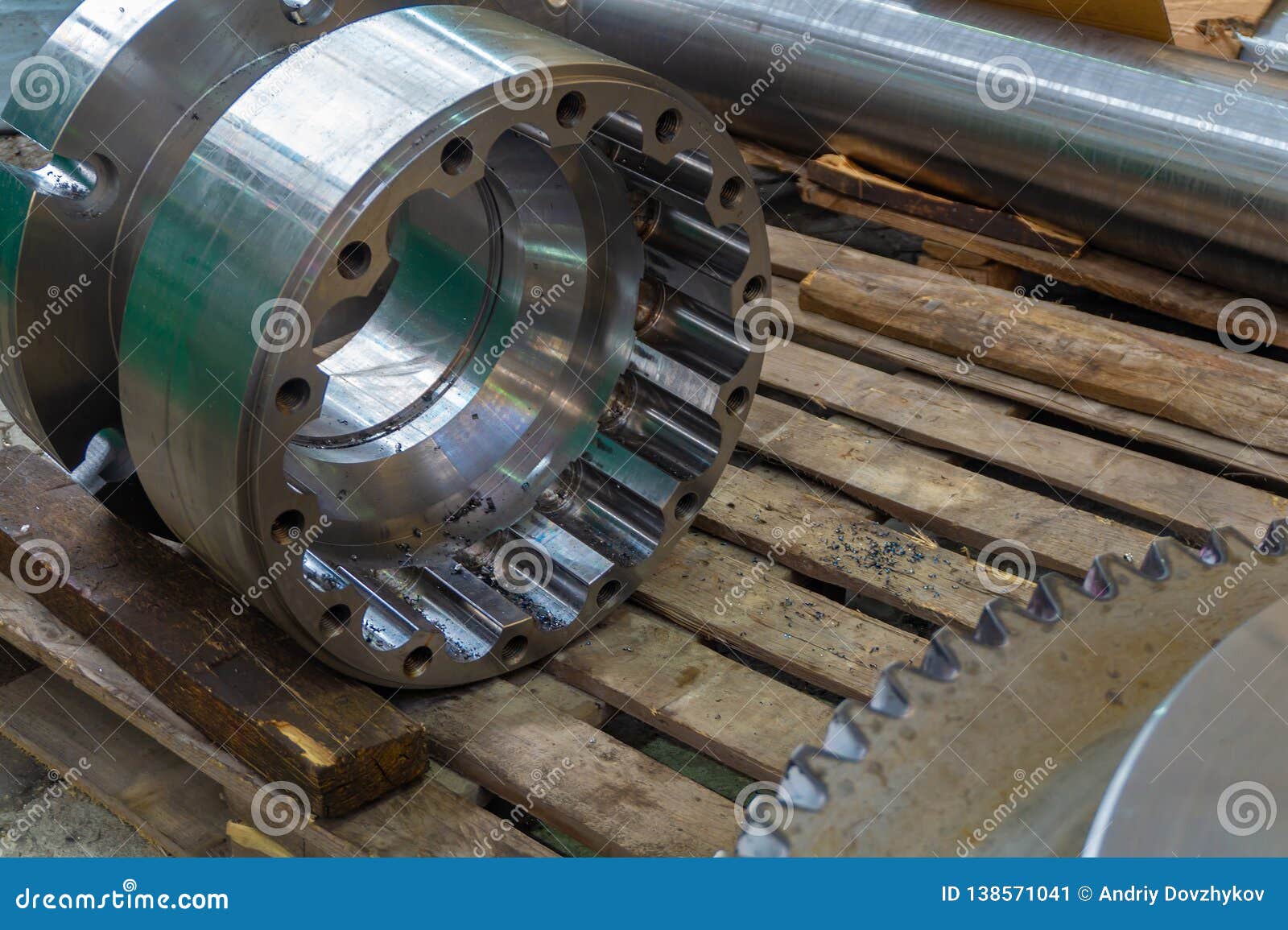 Part of the Gear Wheel with Internal Splines after Fabrication Stock ...