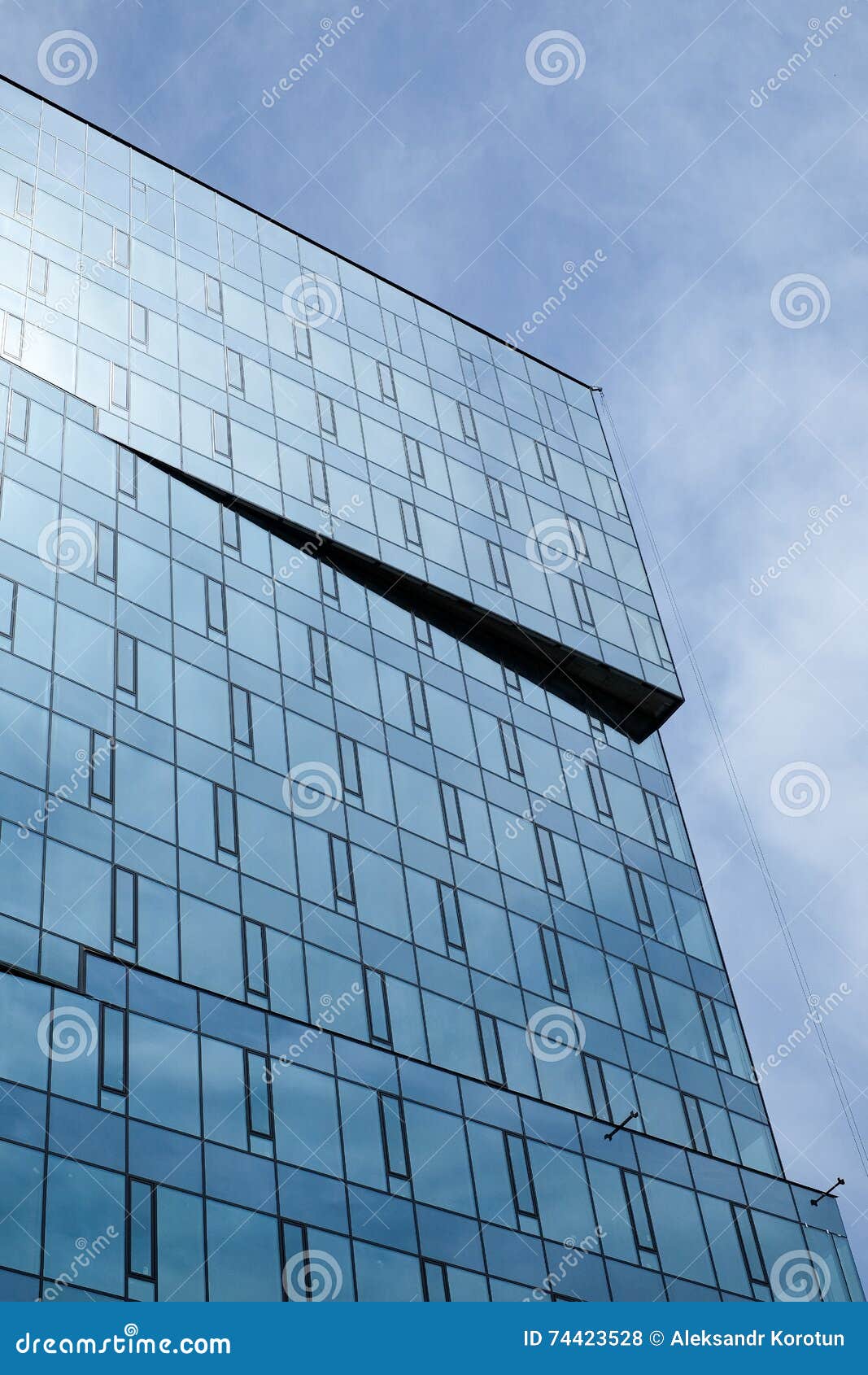 Part Glass Building in Blue Sky Stock Photo - Image of background ...