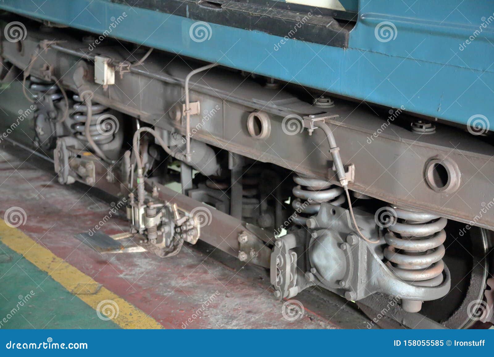 Part of the Old Train Braking System Stock Image - Image of control ...