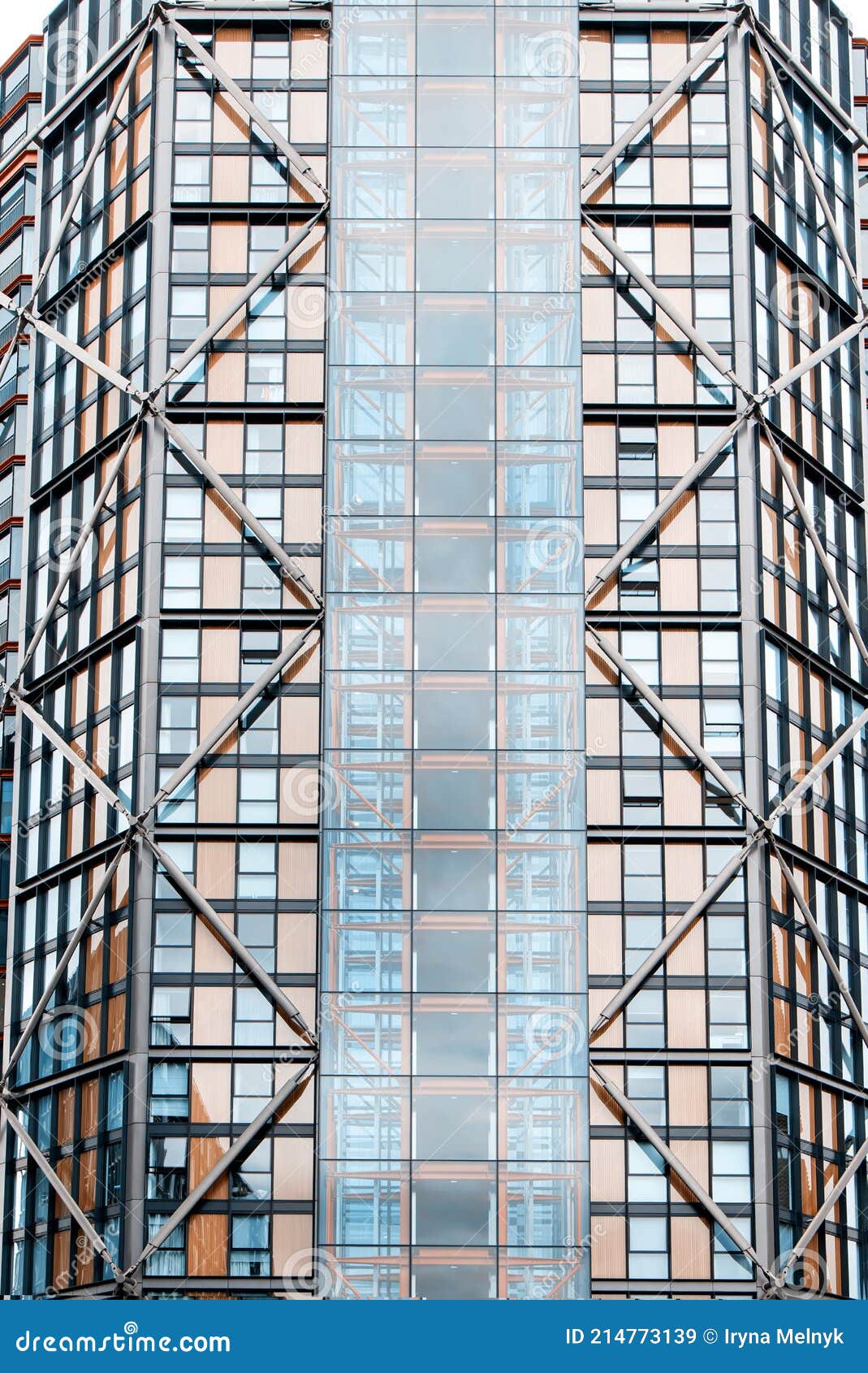 Part of High-rise Building in the City Stock Image - Image of downtown ...