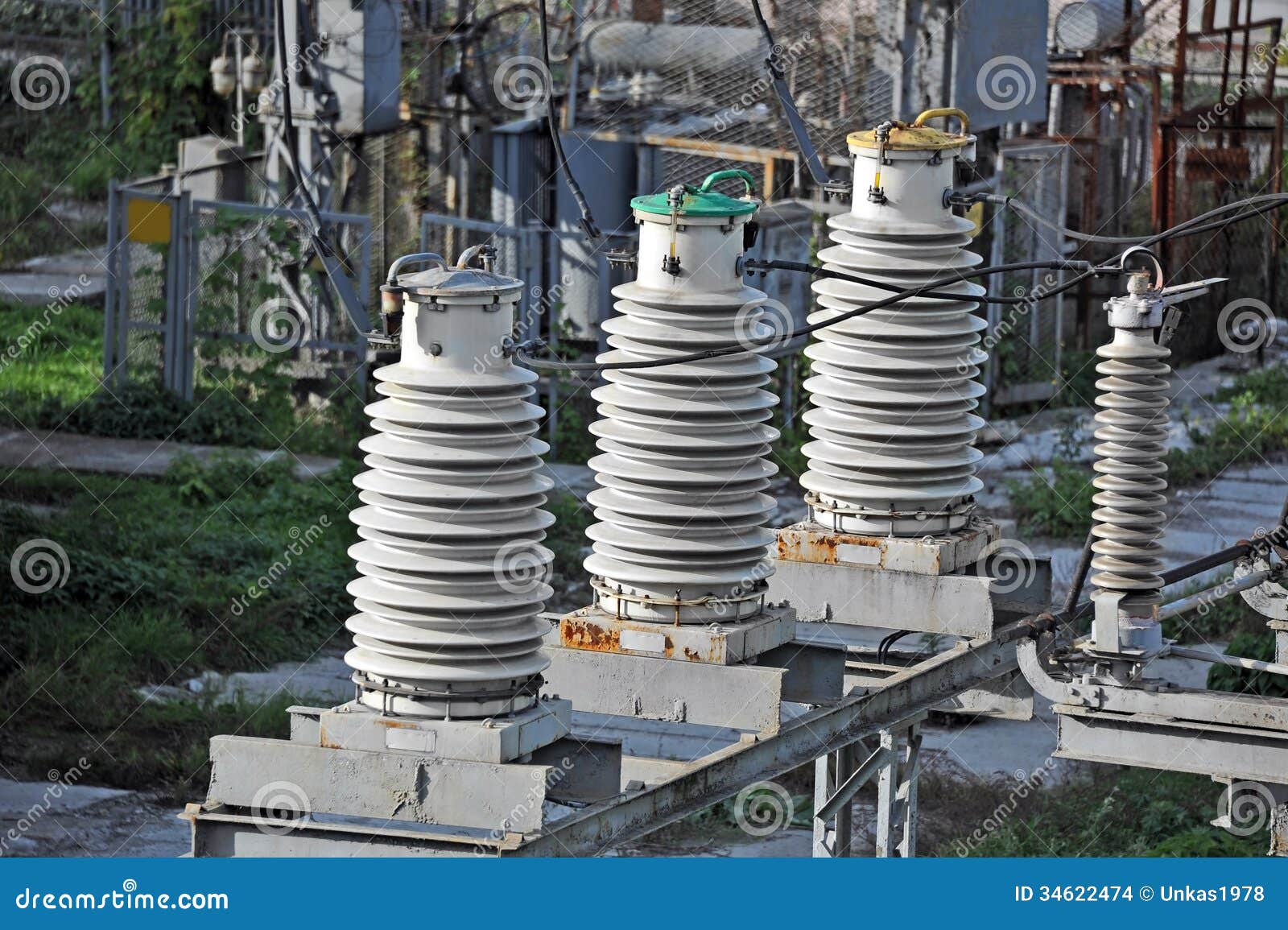 Part of High-voltage Substation Stock Photo - Image of disconnect ...