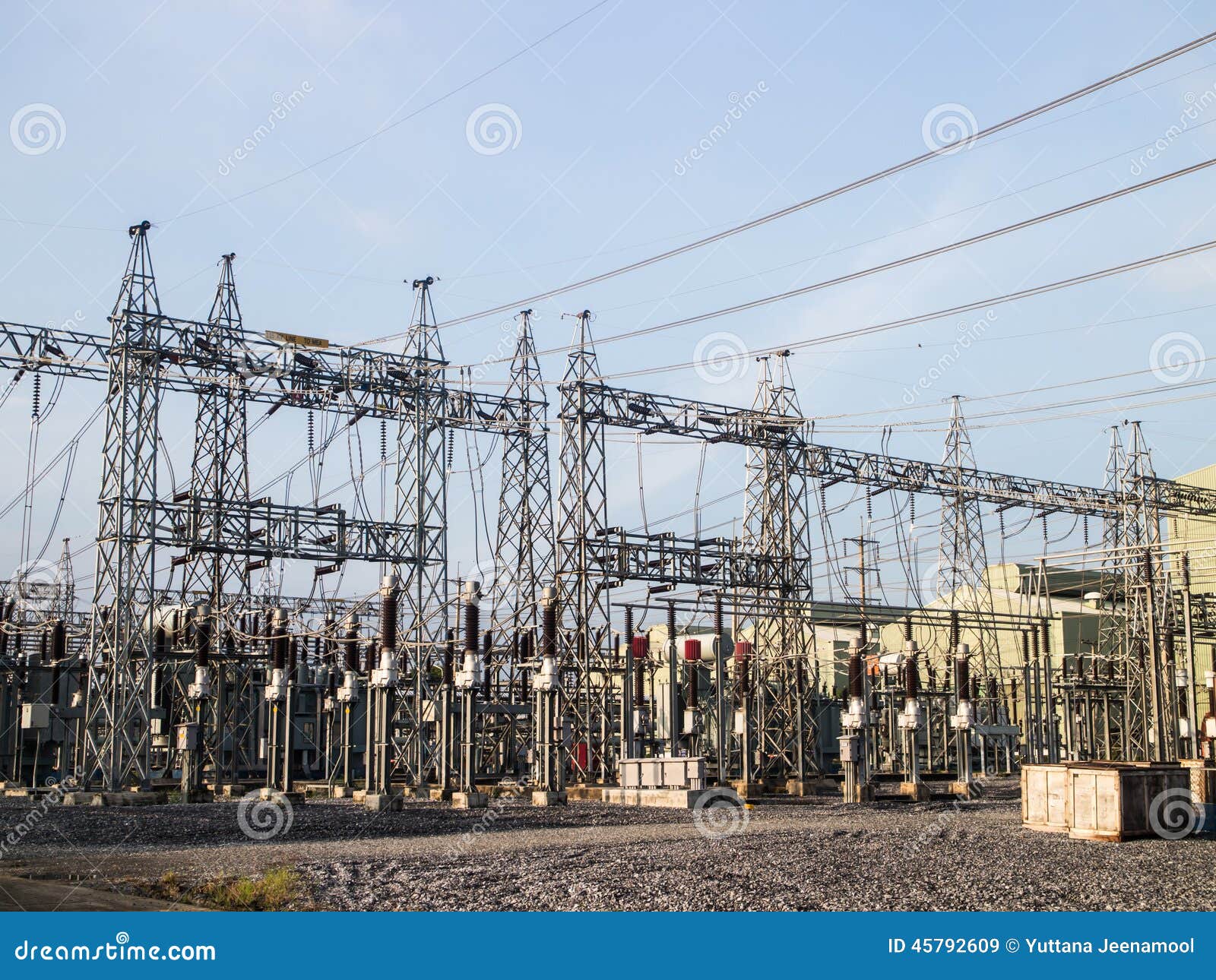 Part of High-voltage Substation Stock Image - Image of insulation ...