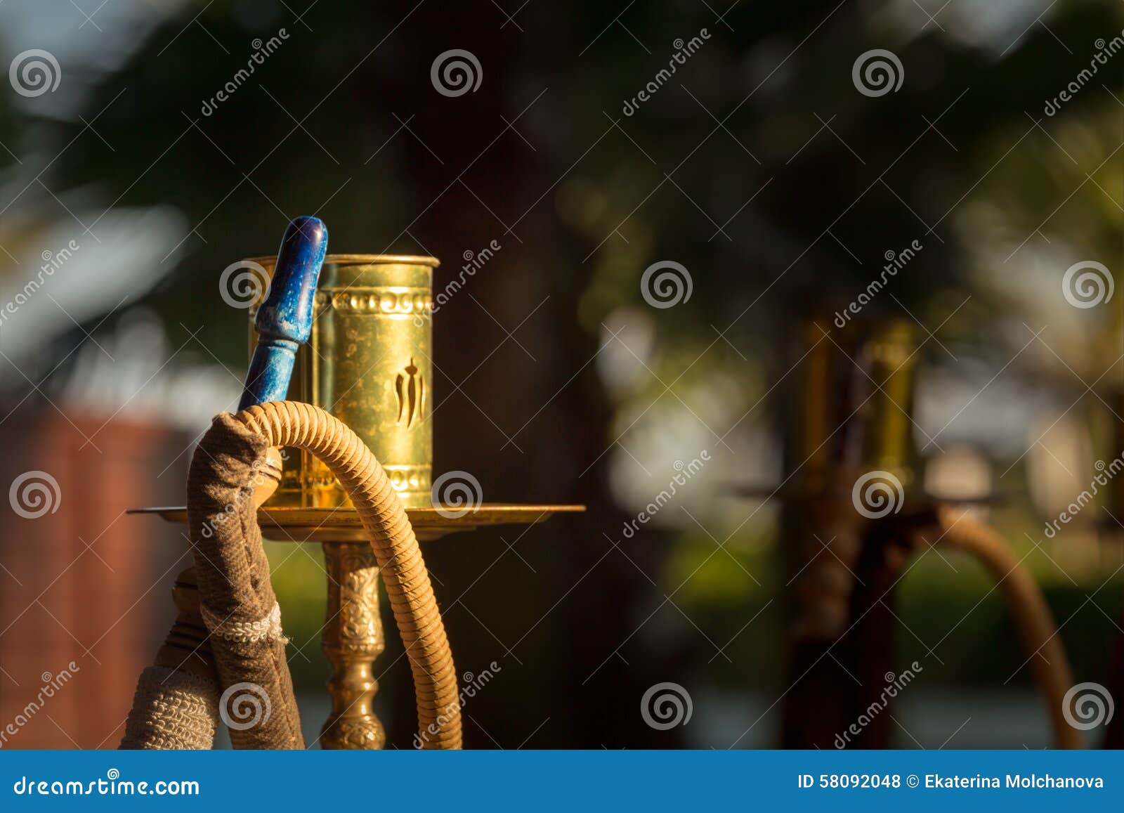 Part of Hookah, Traditional Arabic Waterpipe, in the Arabic Rest Stock ...
