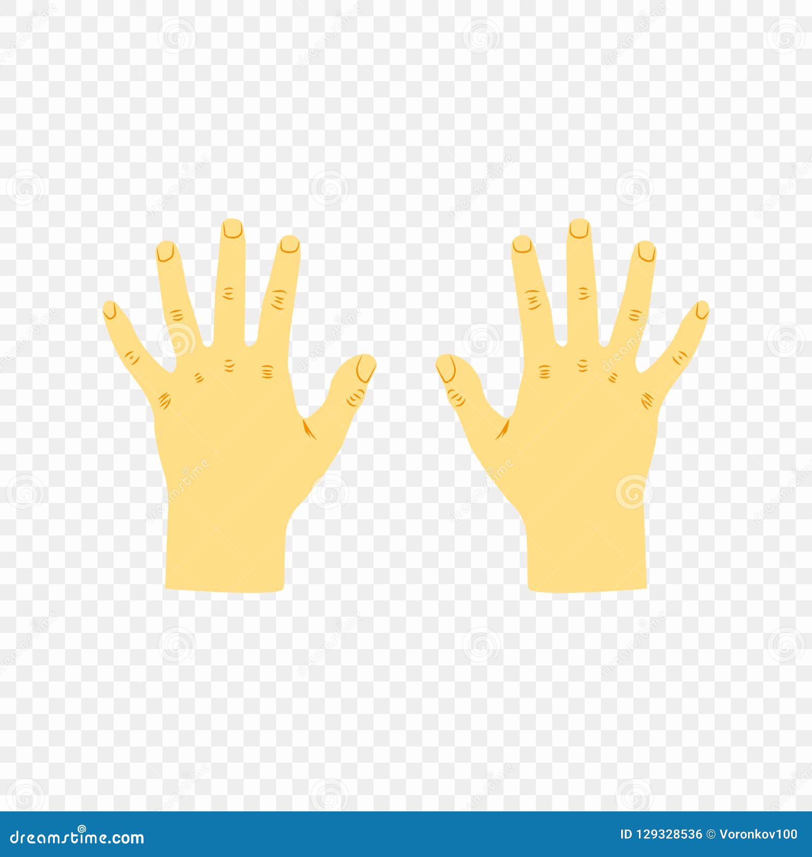 Pair Of Right And Left Human Hands Clapping Or Rubbing Or Washing ...