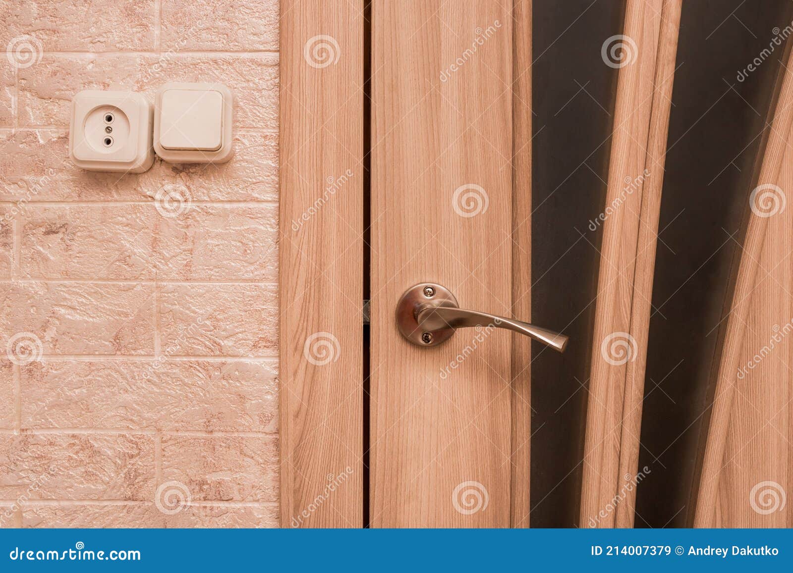 Part of the Interior of a Modern Living Room with an Iron Doorknob ...