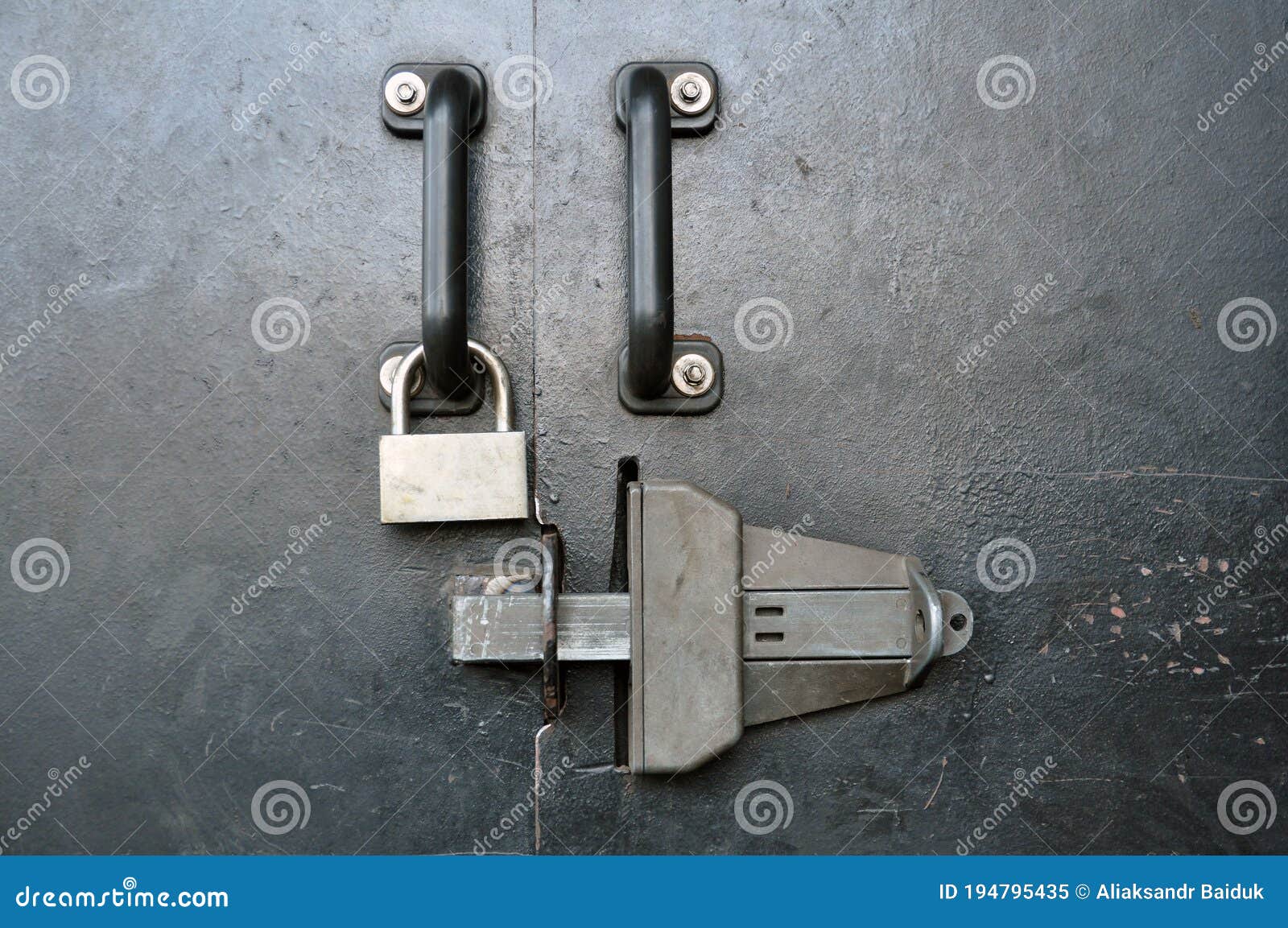Iron Locking Bar On Old Rome Building Royalty-Free Stock Image ...