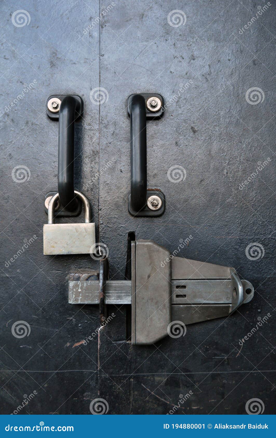 Iron Locking Bar On Old Rome Building Royalty-Free Stock Image ...