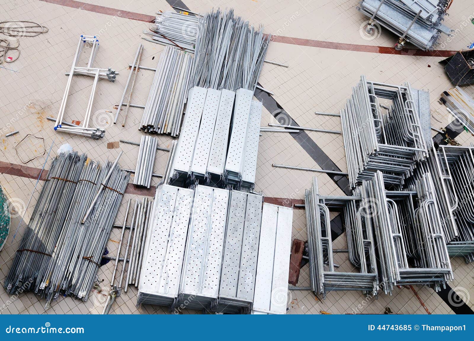 Part of Iron Scaffold stock image. Image of building - 44743685