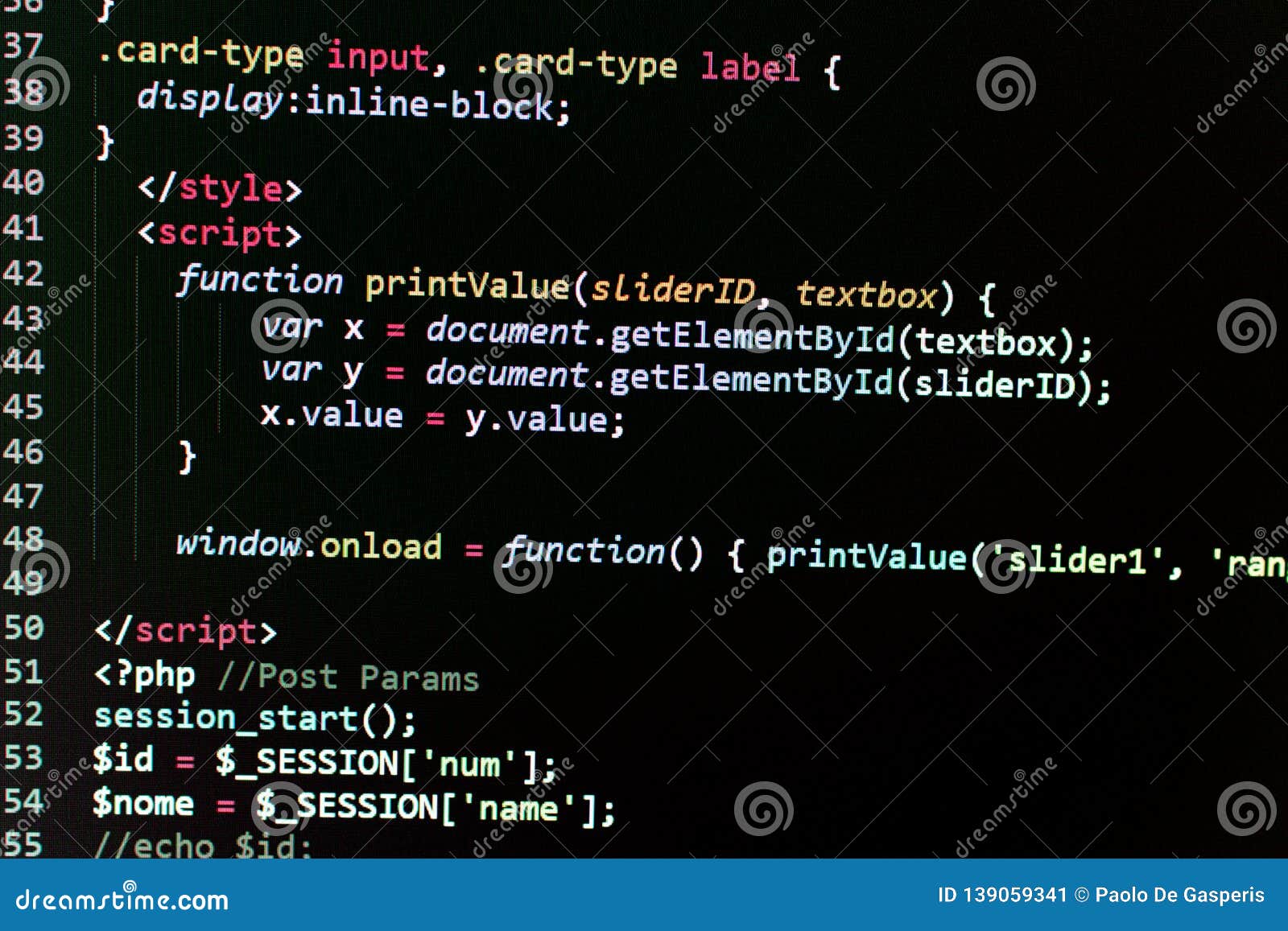 Part Of A Javascript Script On A Php Webpage Script That Controls The Movement Of A Slider In A