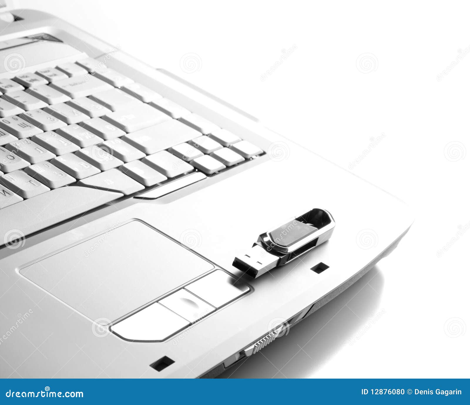 Part of Keyboard with Flash Device on it. Stock Photo - Image of ...