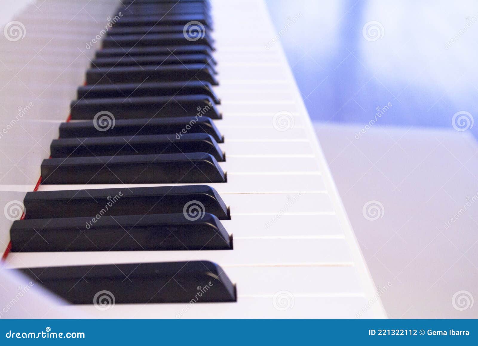 Part of the Keyboard of a Piano in White Color Stock Photo - Image of ...