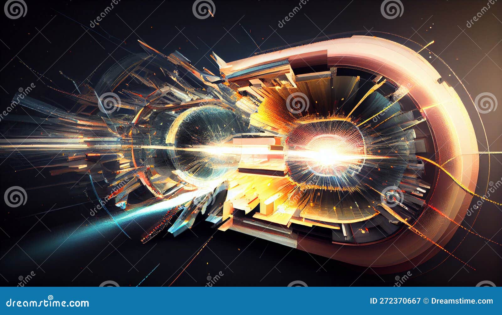 Part of the Large Hadron Collider. Stock Illustration - Illustration of ...