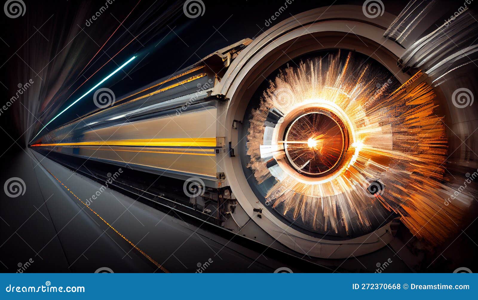 Part of the Large Hadron Collider. Stock Illustration - Illustration of ...