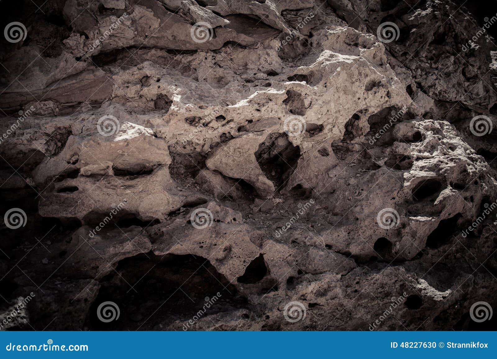 Part of the Limestone Wall with Traces of Weathering. Tinted Stock ...
