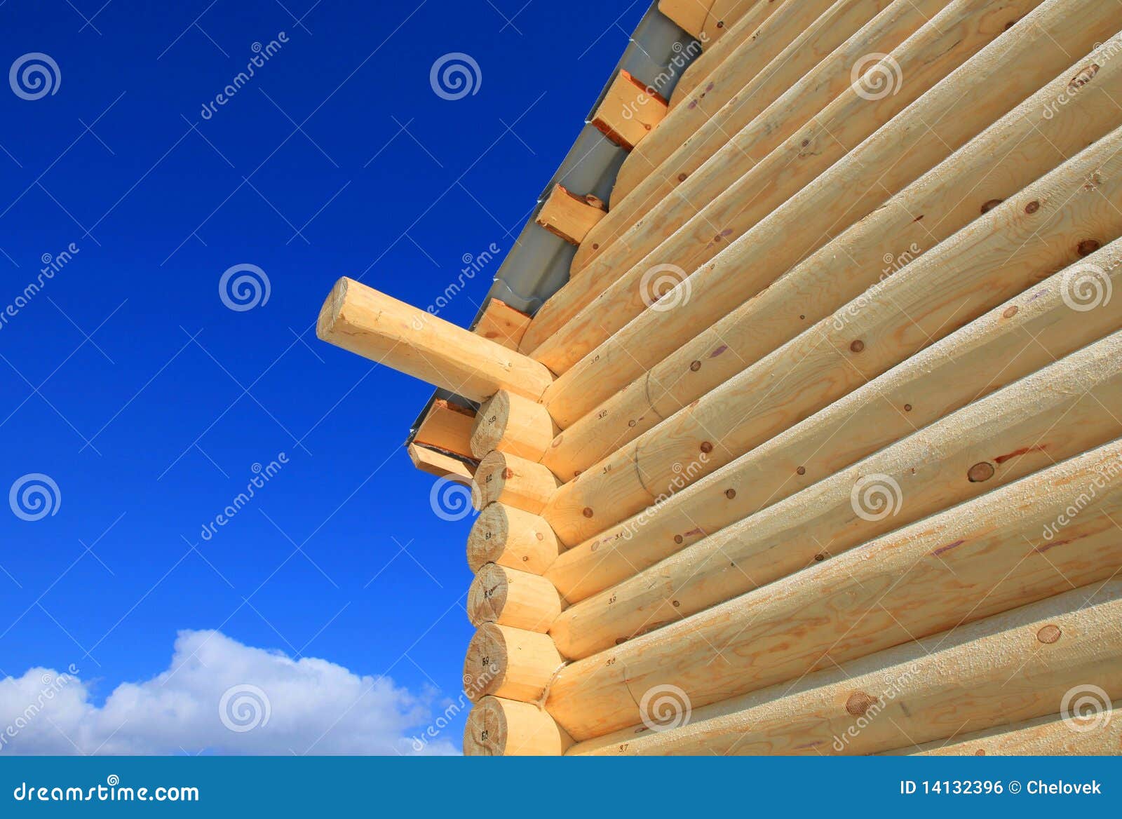 Part of the log cabin stock photo. Image of home, european - 14132396