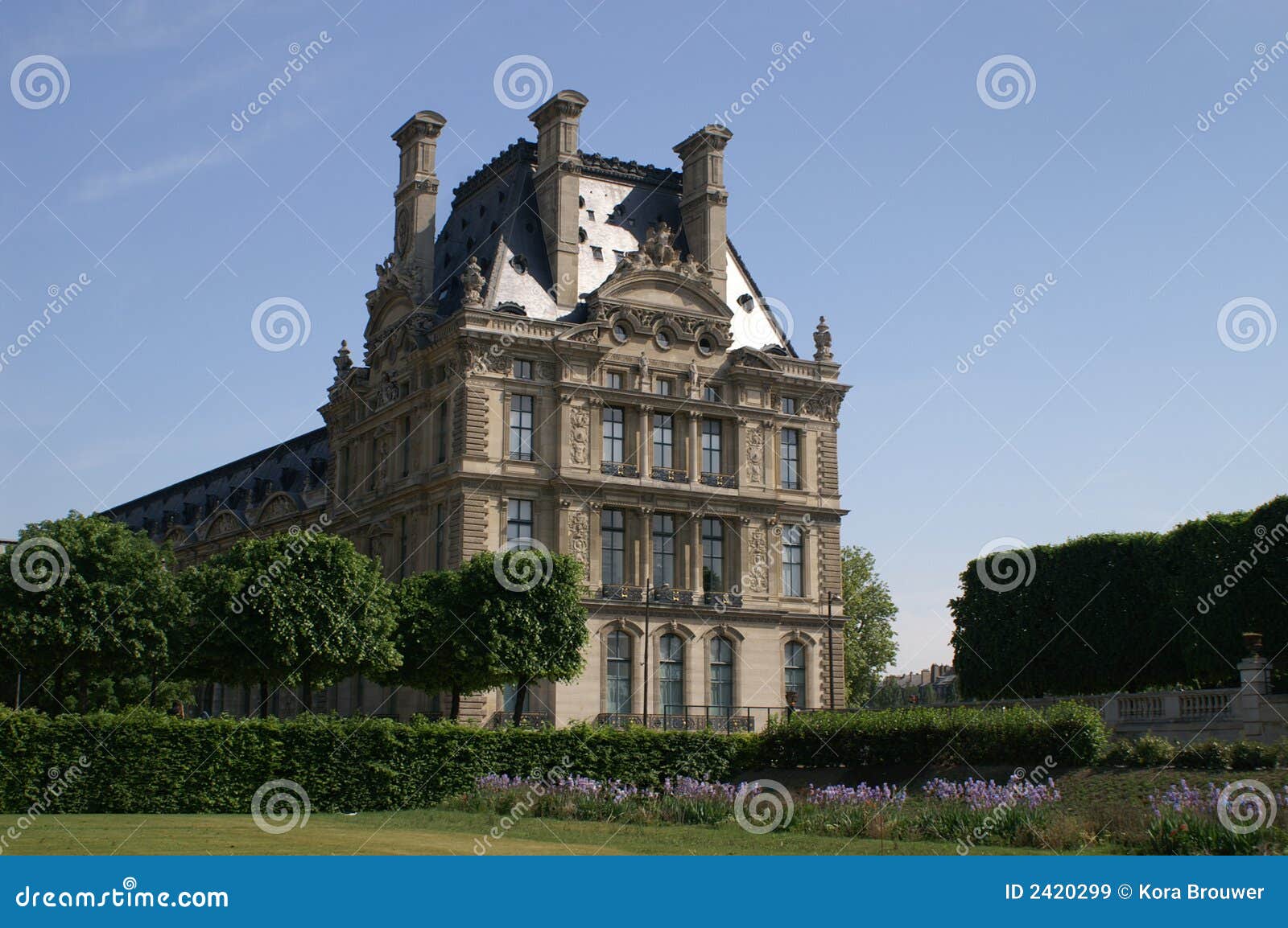 Part of the Louvre, Paris stock image. Image of france - 2420299