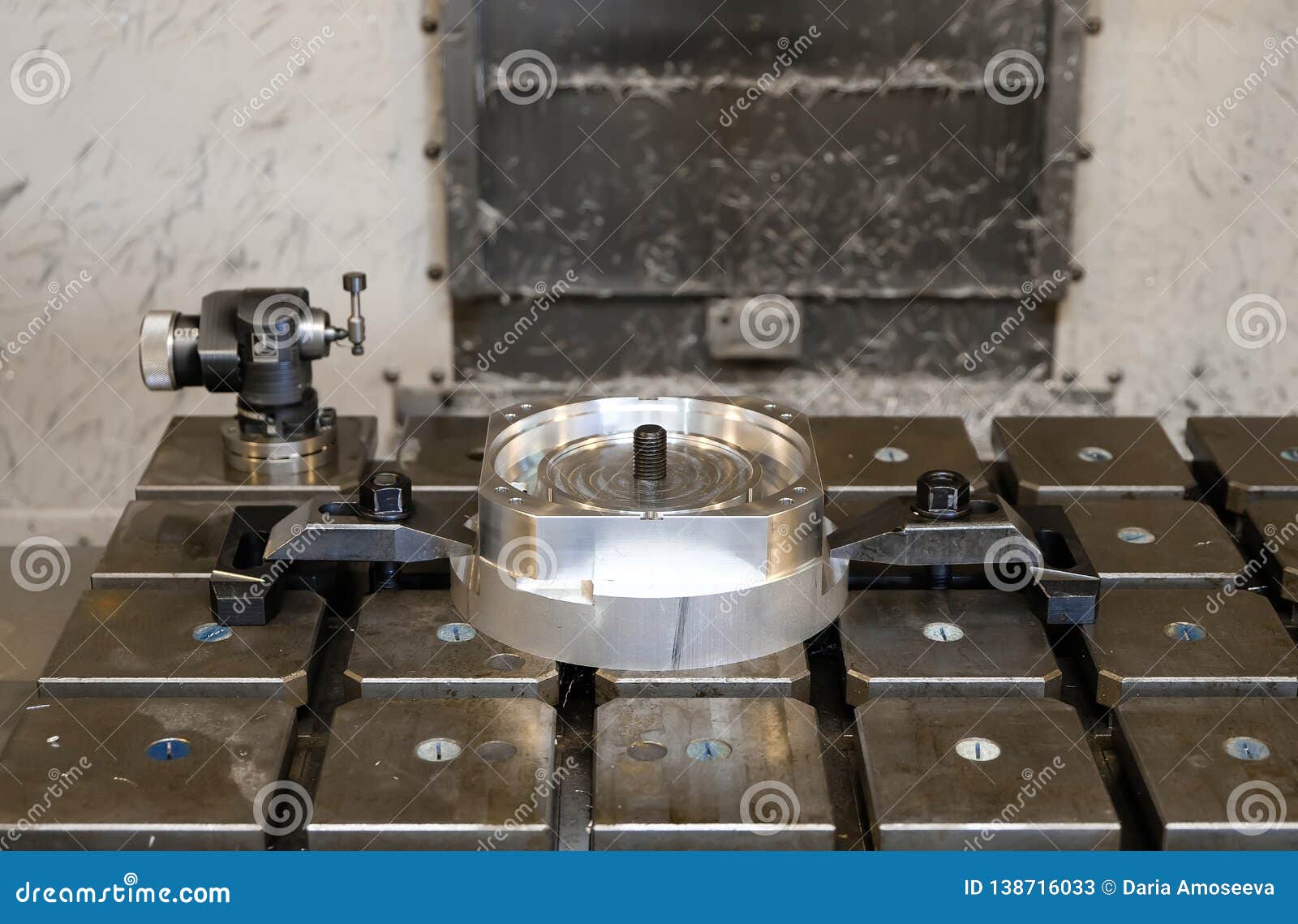 Part Made on Cnc Machine. Metal Case of the Device Stock Image - Image ...