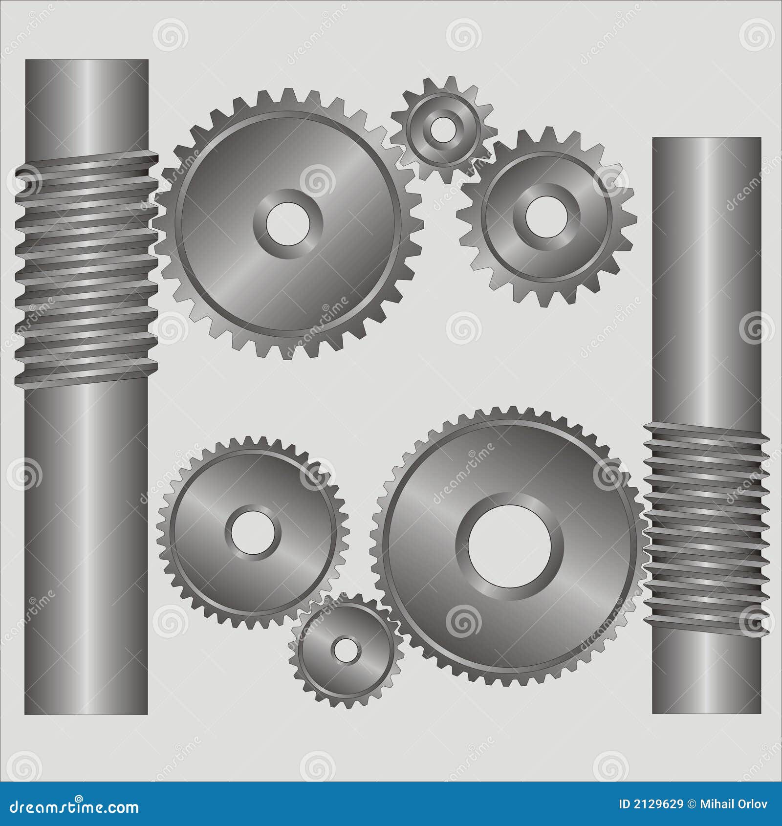 Part of the mechanism. stock vector. Illustration of mechanic - 2129629